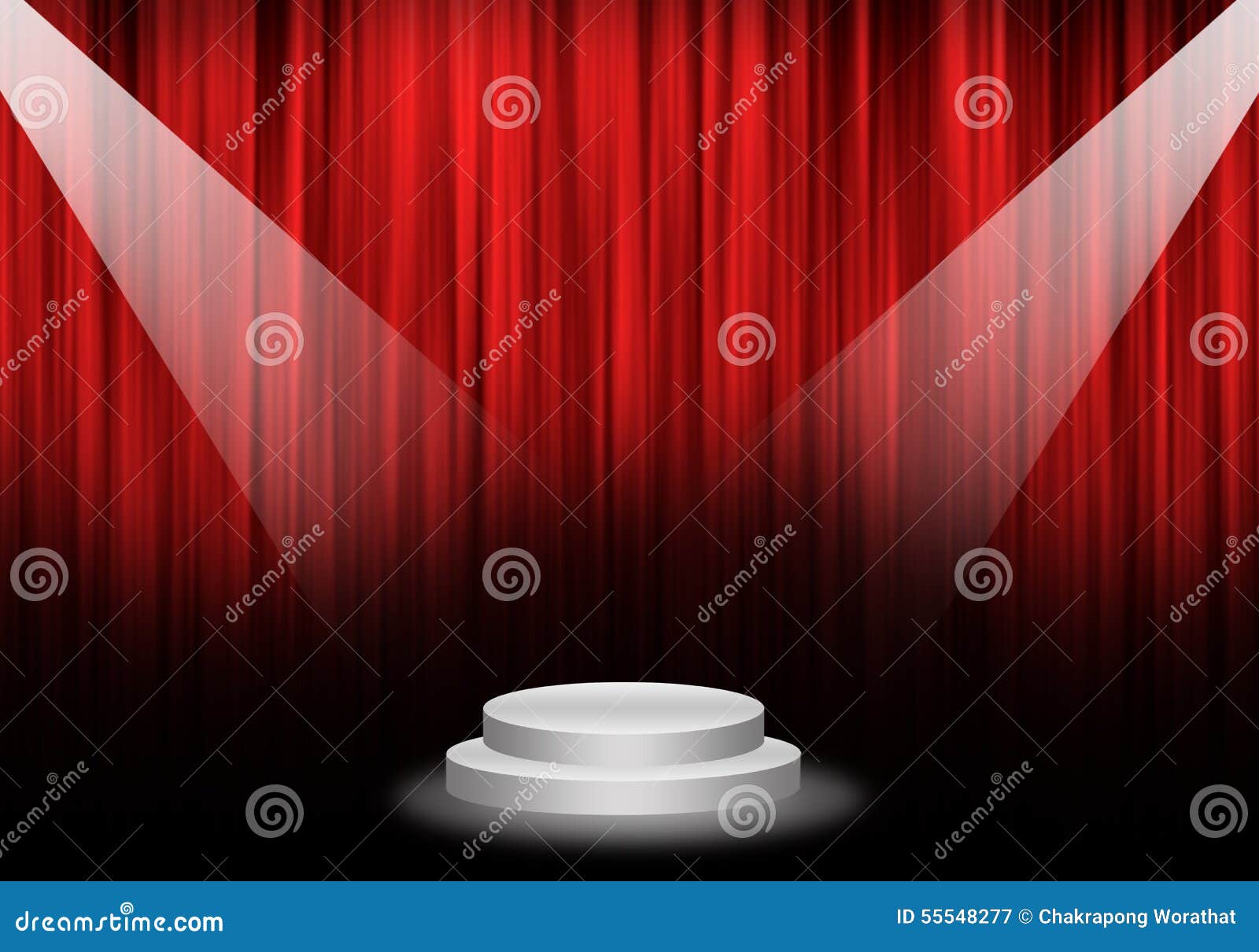 Two Spotlights On Stage