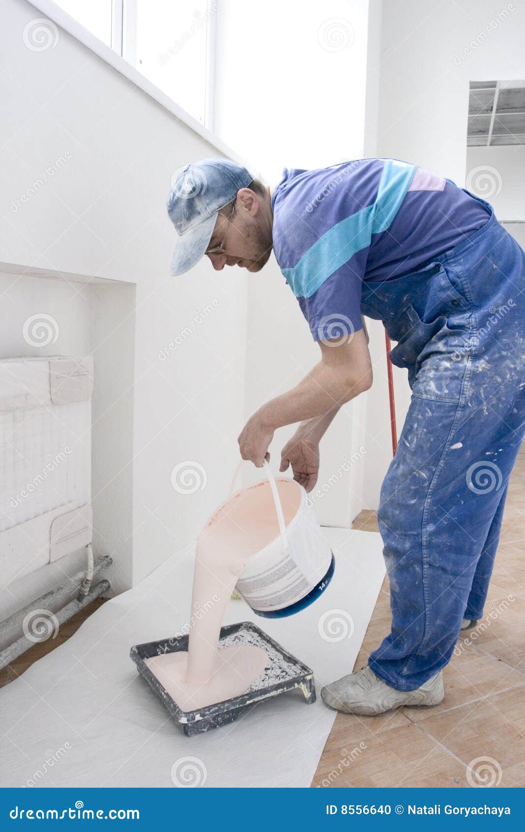 Fill paint stock photo. Image of house, wallpaper, working - 8556640