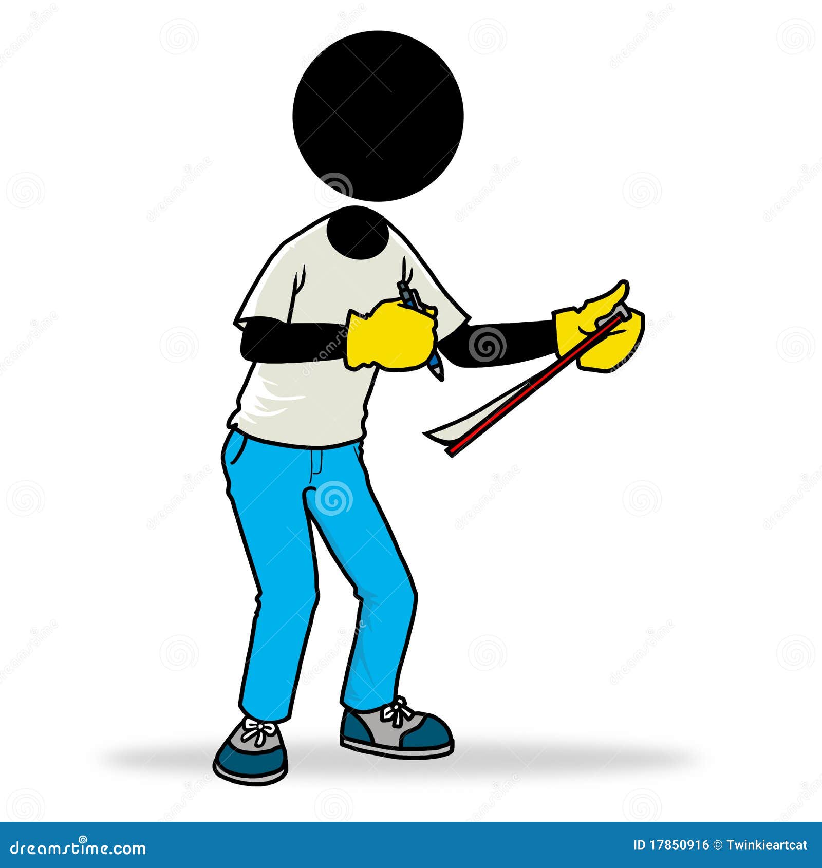 Fill up form stock illustration. Illustration of cartoon - 17850916