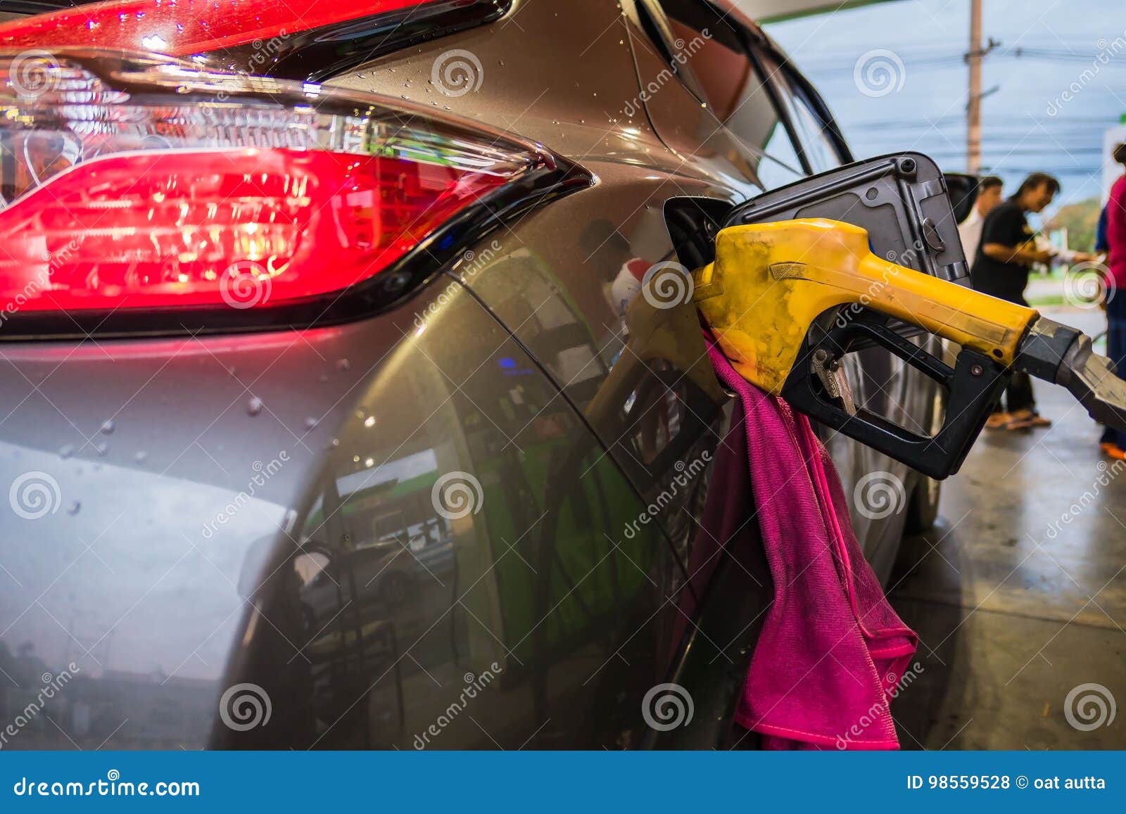 Fill Up with Petrol in Gas Station Stock Photo - Image of refuel ...