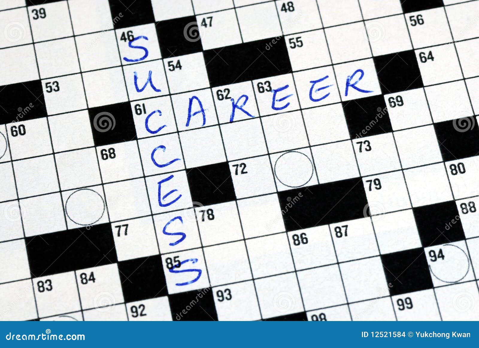 Fill the Words Success Career in the Puzzle Stock Photo - Image of ...