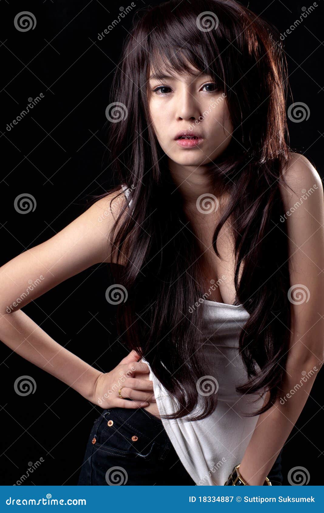 Fille Asiatique Sexy Image Stock Image Du Collet Bikini 18334887