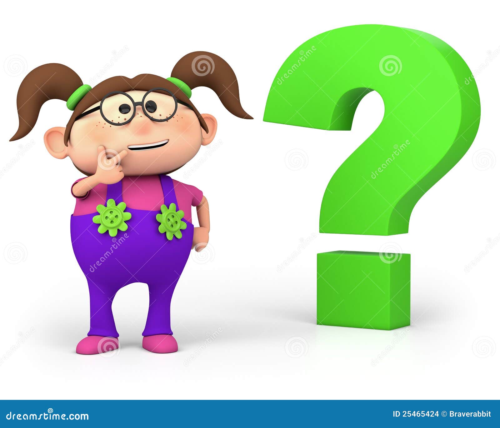 Fille Avec Le Point D'interrogation Illustration Stock - Illustration ...