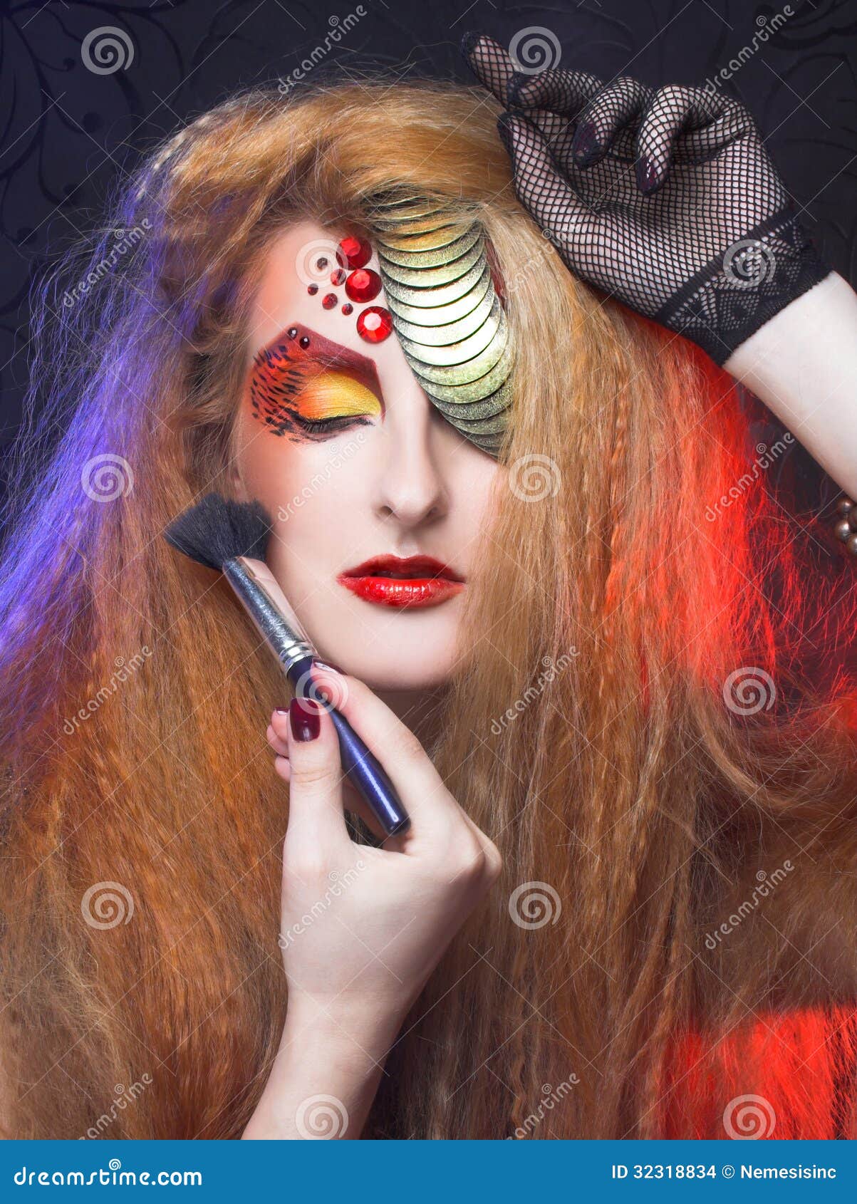 Fille borgne photo stock. Image du carnaval, renivellement - 32318834