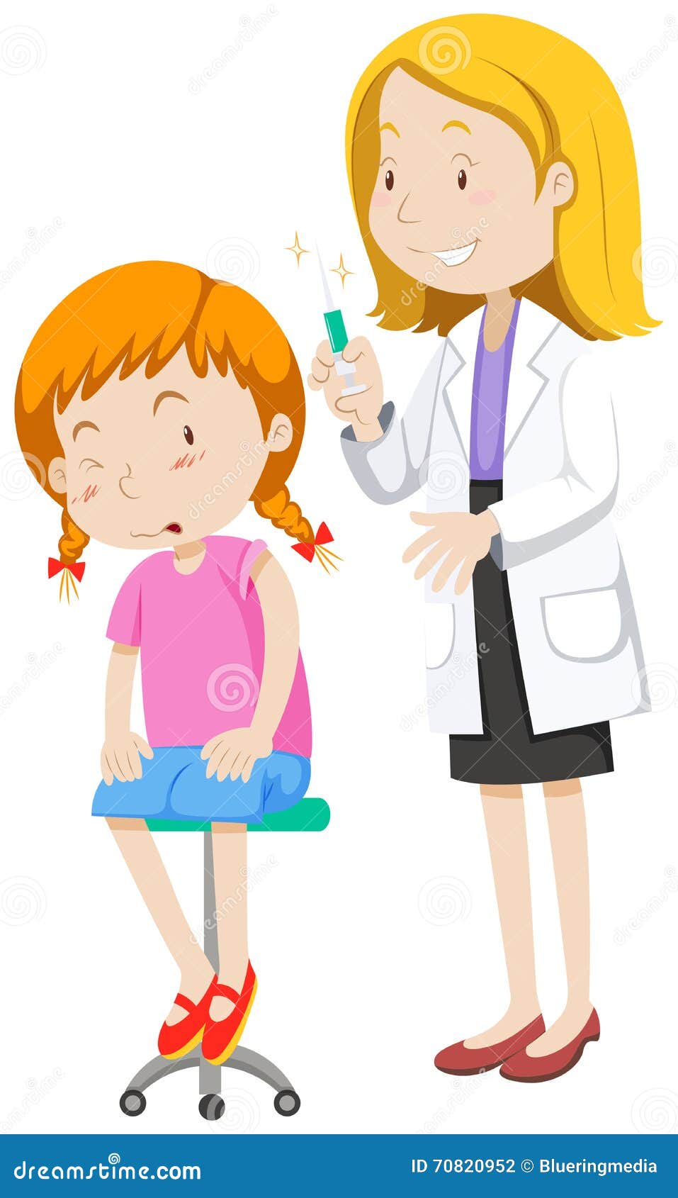 Fille Curative De Docteur Petite Illustration de Vecteur - Illustration ...
