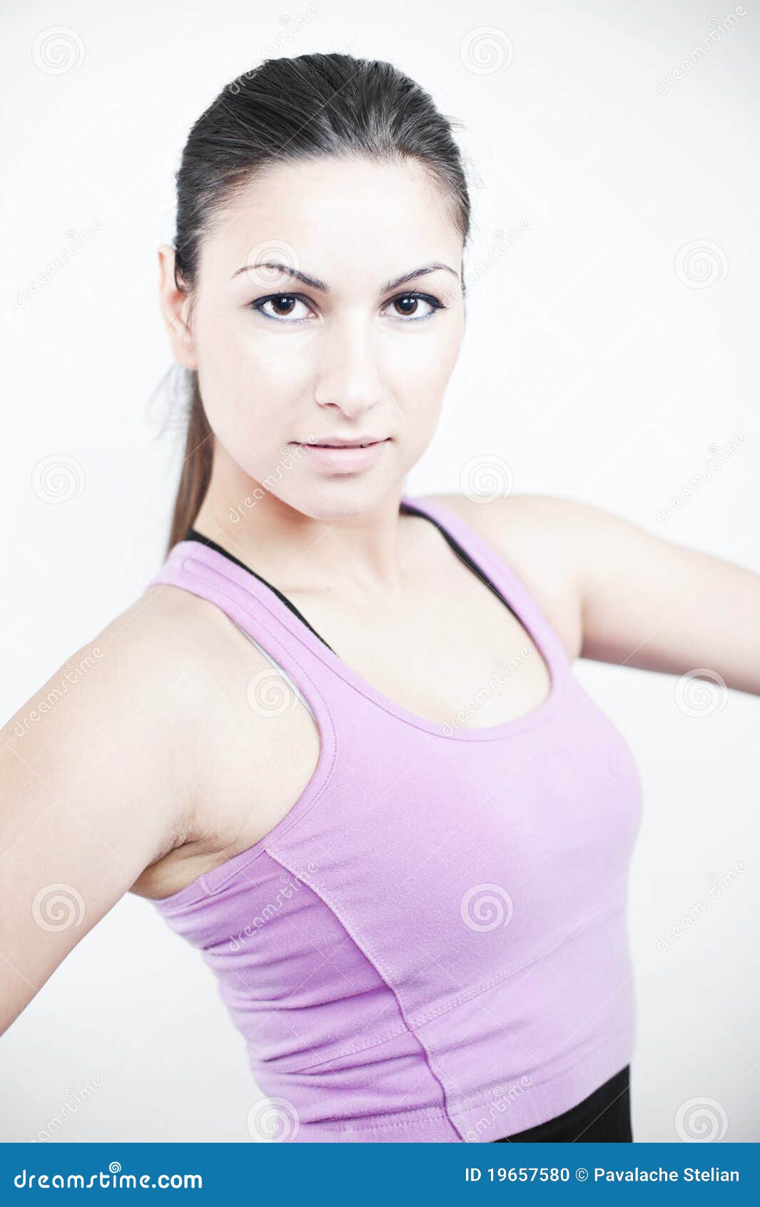 Fille De Forme Physique Photo Stock Image Du Isolement 19657580