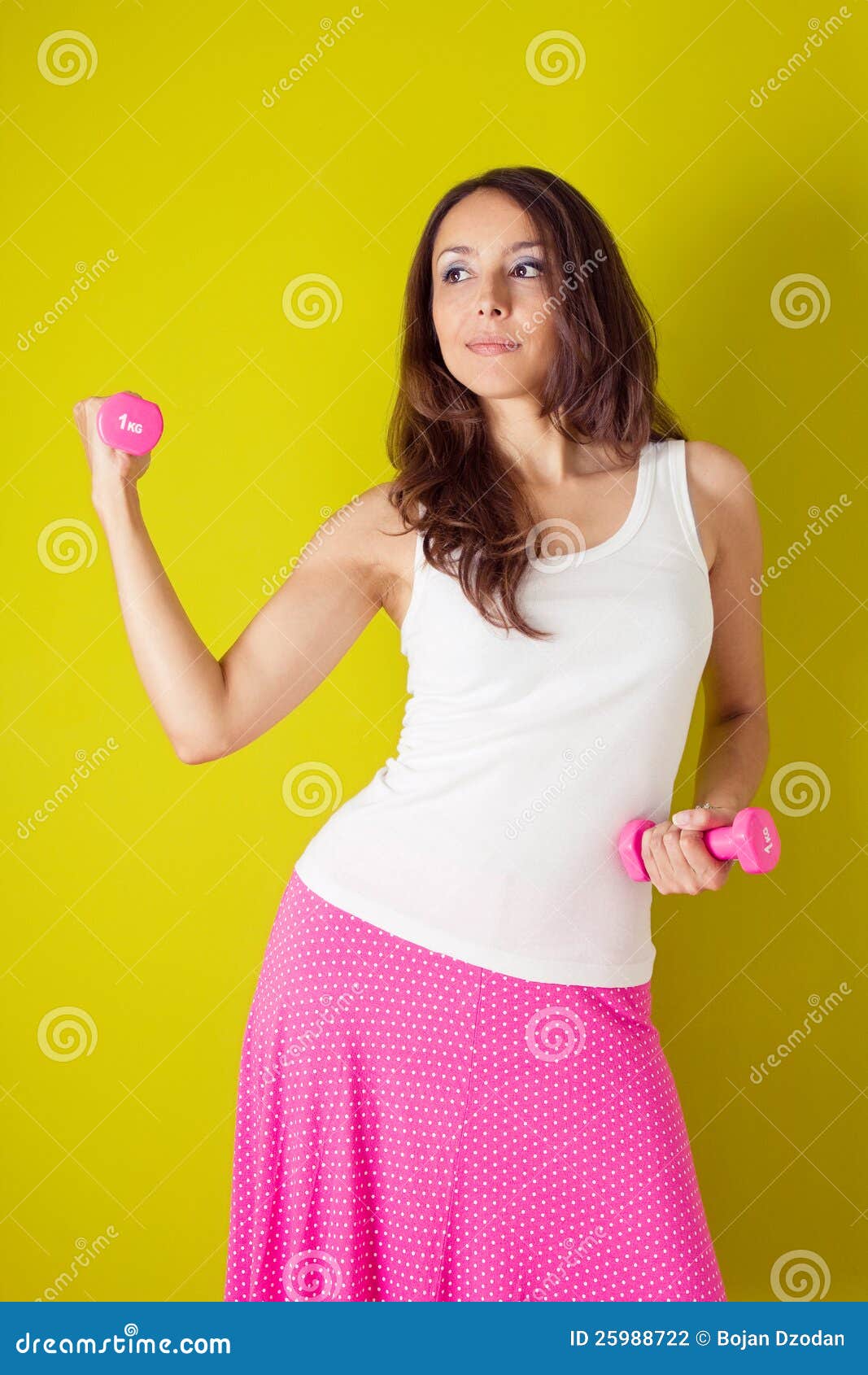 Fille De Forme Physique Dans Le Rose Photo Stock Image Du Fille