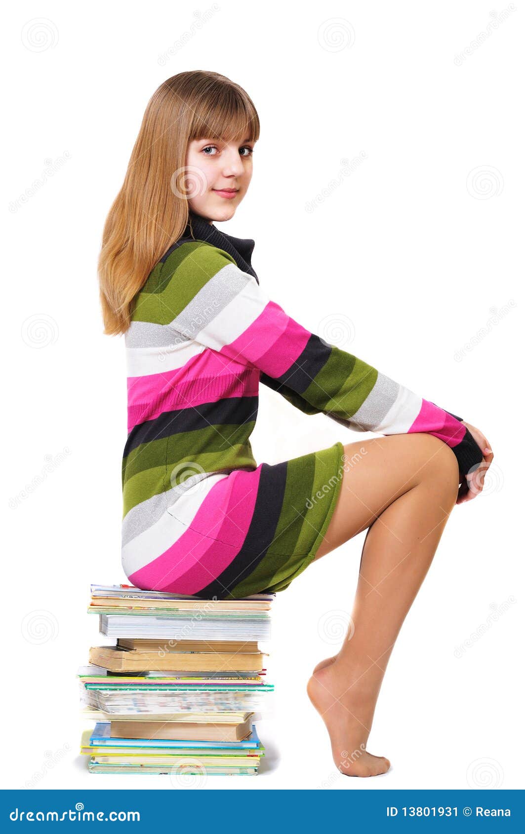 Fille De L'adolescence Intelligente Image stock - Image du université ...