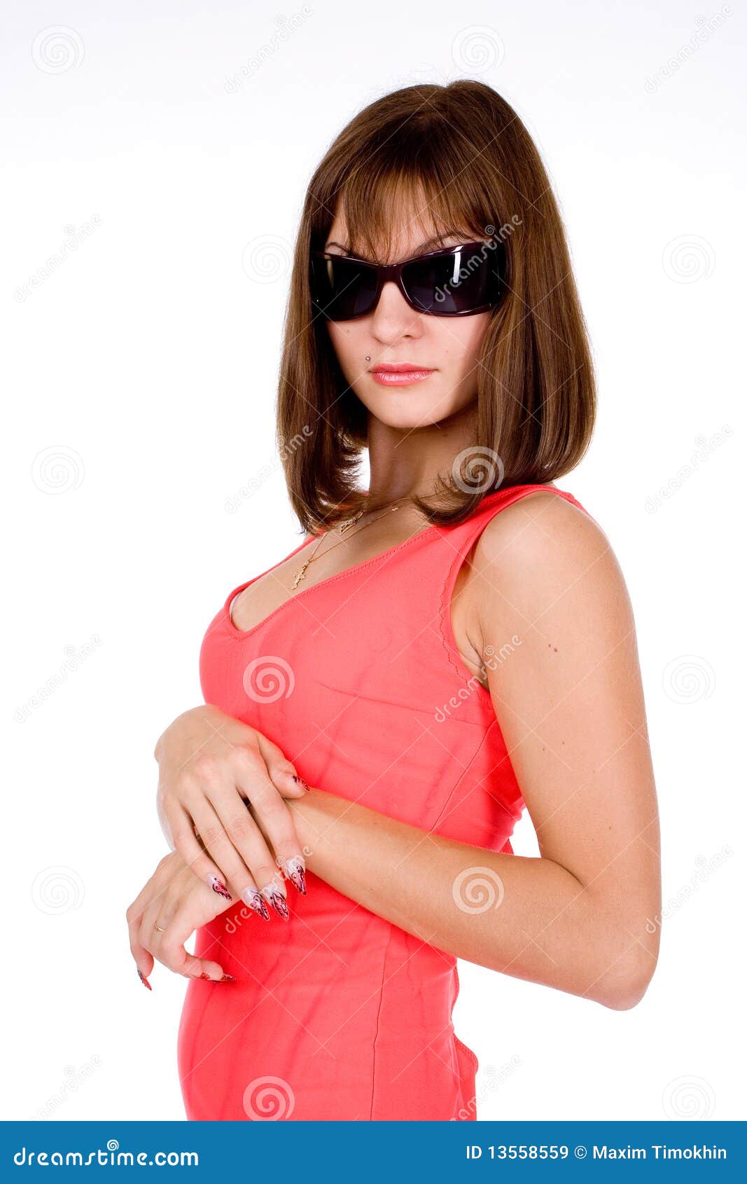 Fille en glaces image stock. Image du bijou, yeux, clous - 13558559