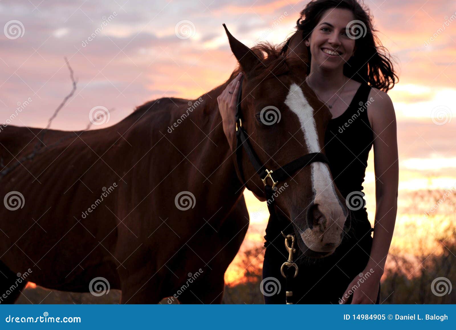 Fille et son cheval image stock. Image du bonheur, rêve - 14984905