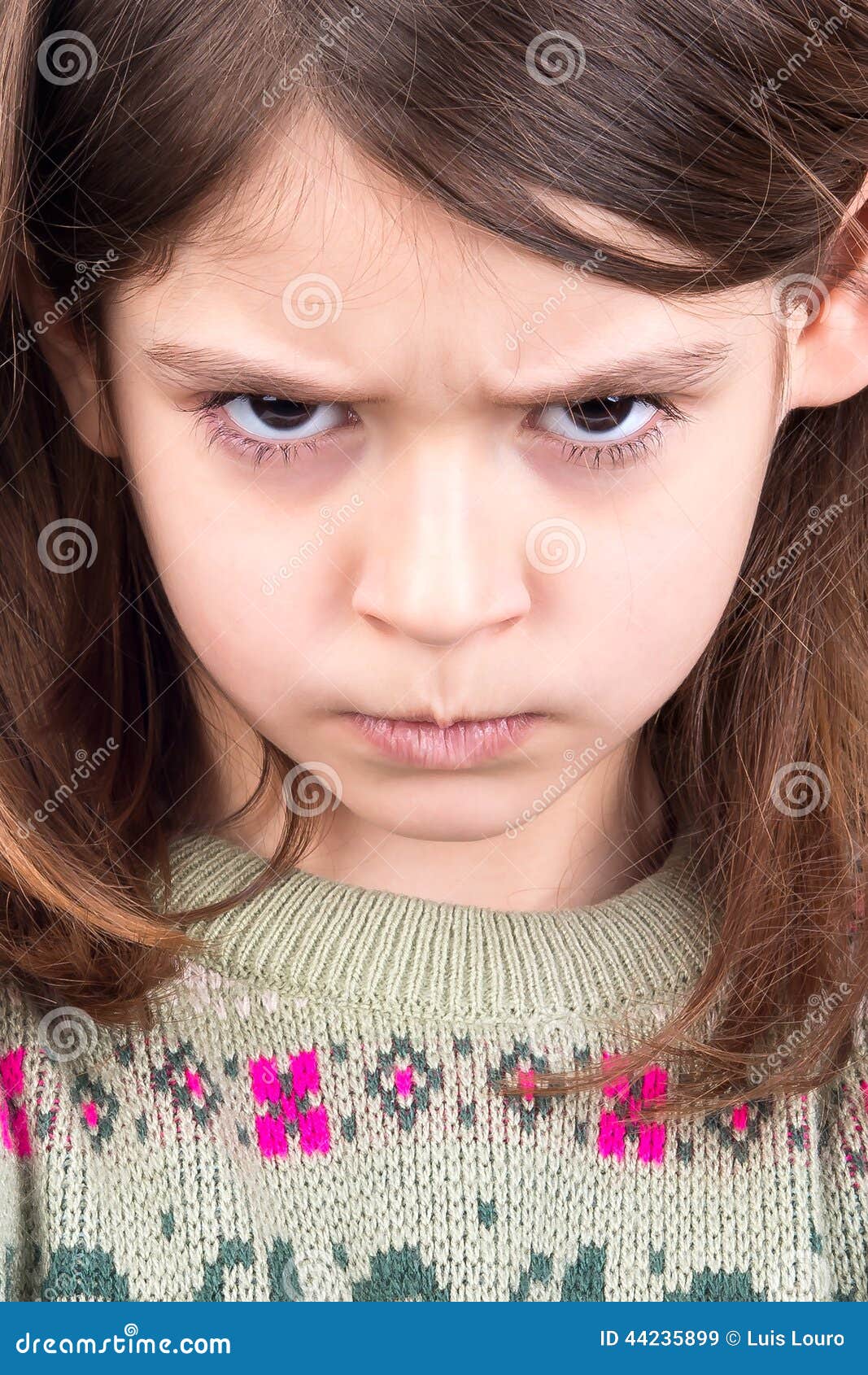 Fille fâchée image stock. Image du gosses, expressions - 44235899