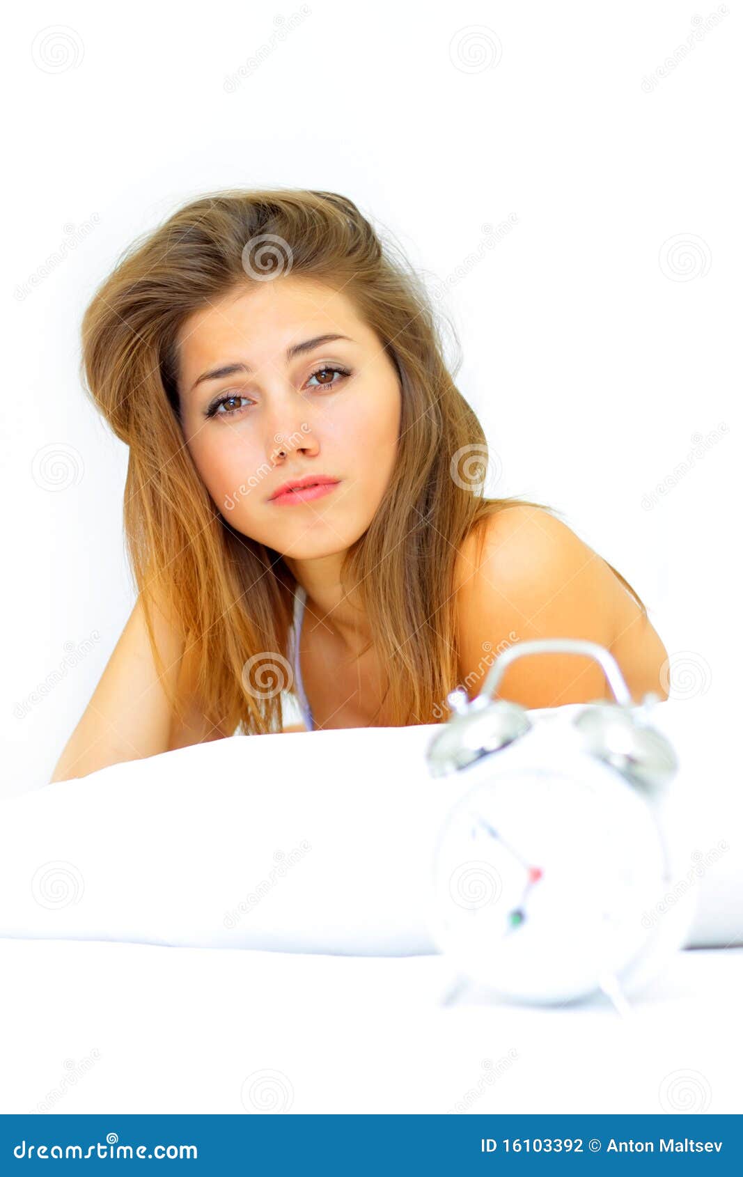 Fille fatiguée photo stock. Image du fatigué, jour, pièce - 16103392