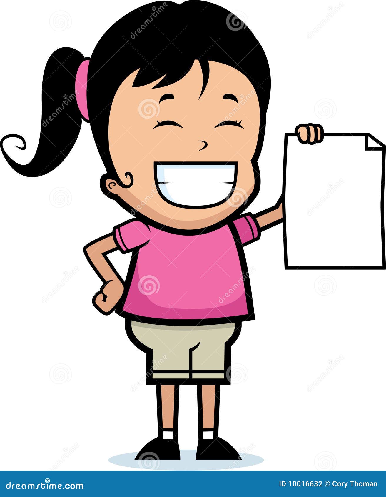 Fille fière illustration de vecteur. Illustration of sourire - 10016632