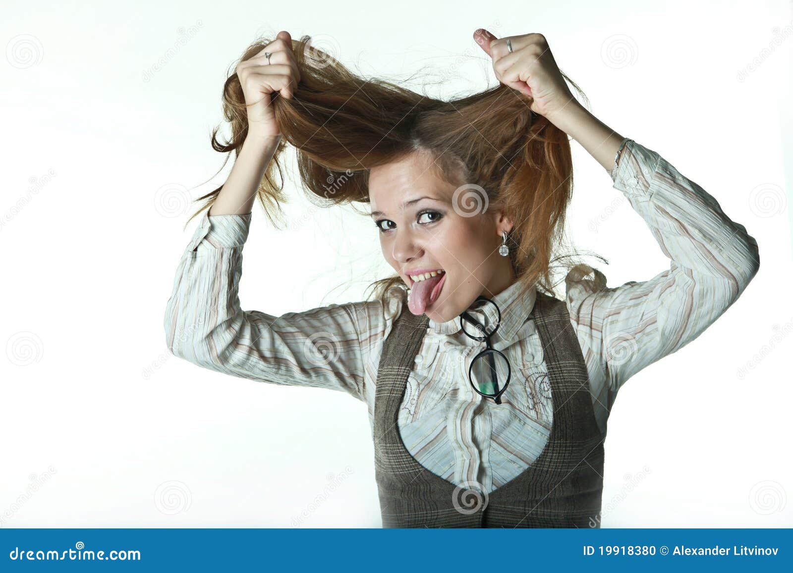 Fille folle photo stock. Image du fille, traitement, folie - 19918380