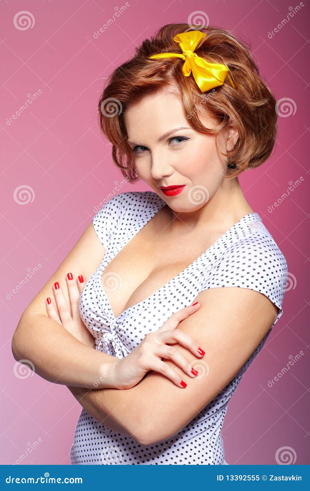 Fille Pin Vers Le Haut Image Stock Image Du Sixties 13392555