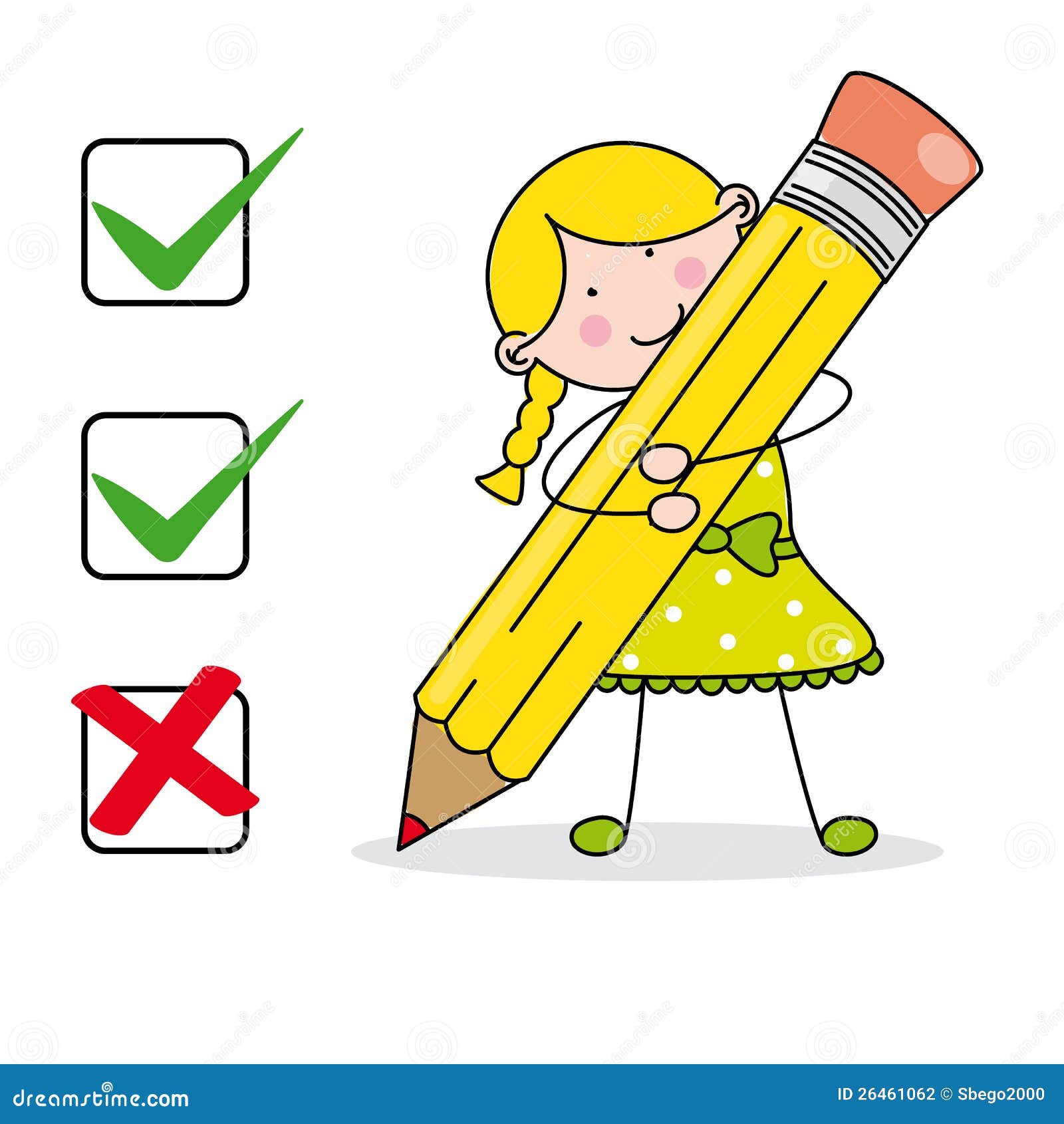 Fille Remplissant Questionnaire Illustration de Vecteur - Illustration ...