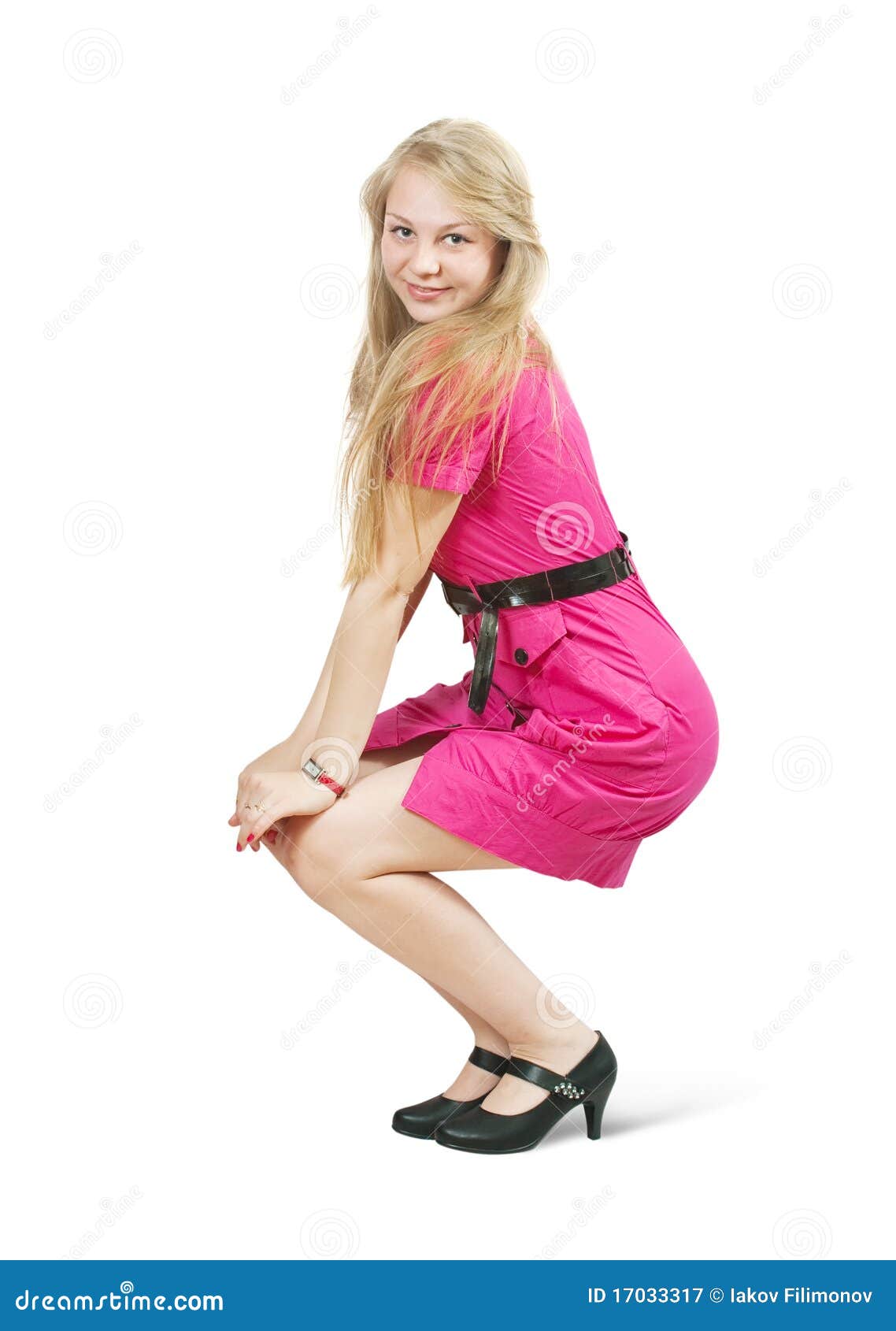 Fille Sexy Dans La Robe Rose Image Stock Image Du Beau Modèle 17033317