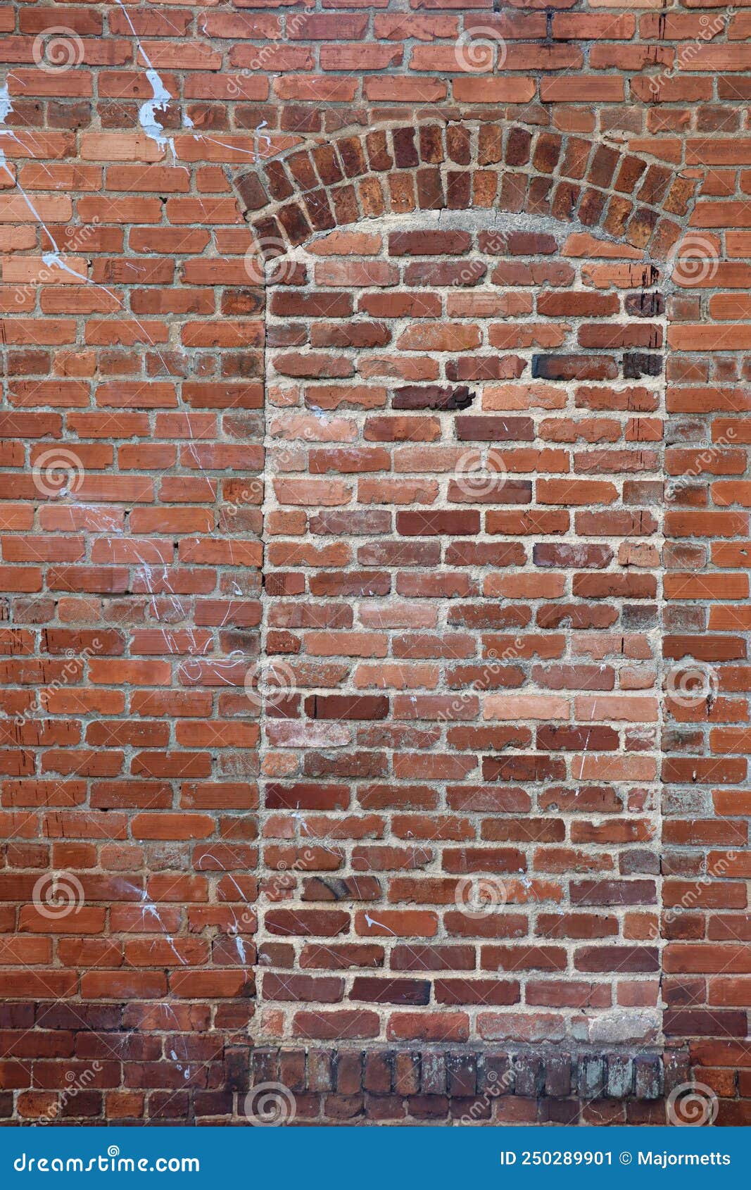 Filled in Arched Window in Brick Building Stock Image - Image of filled ...