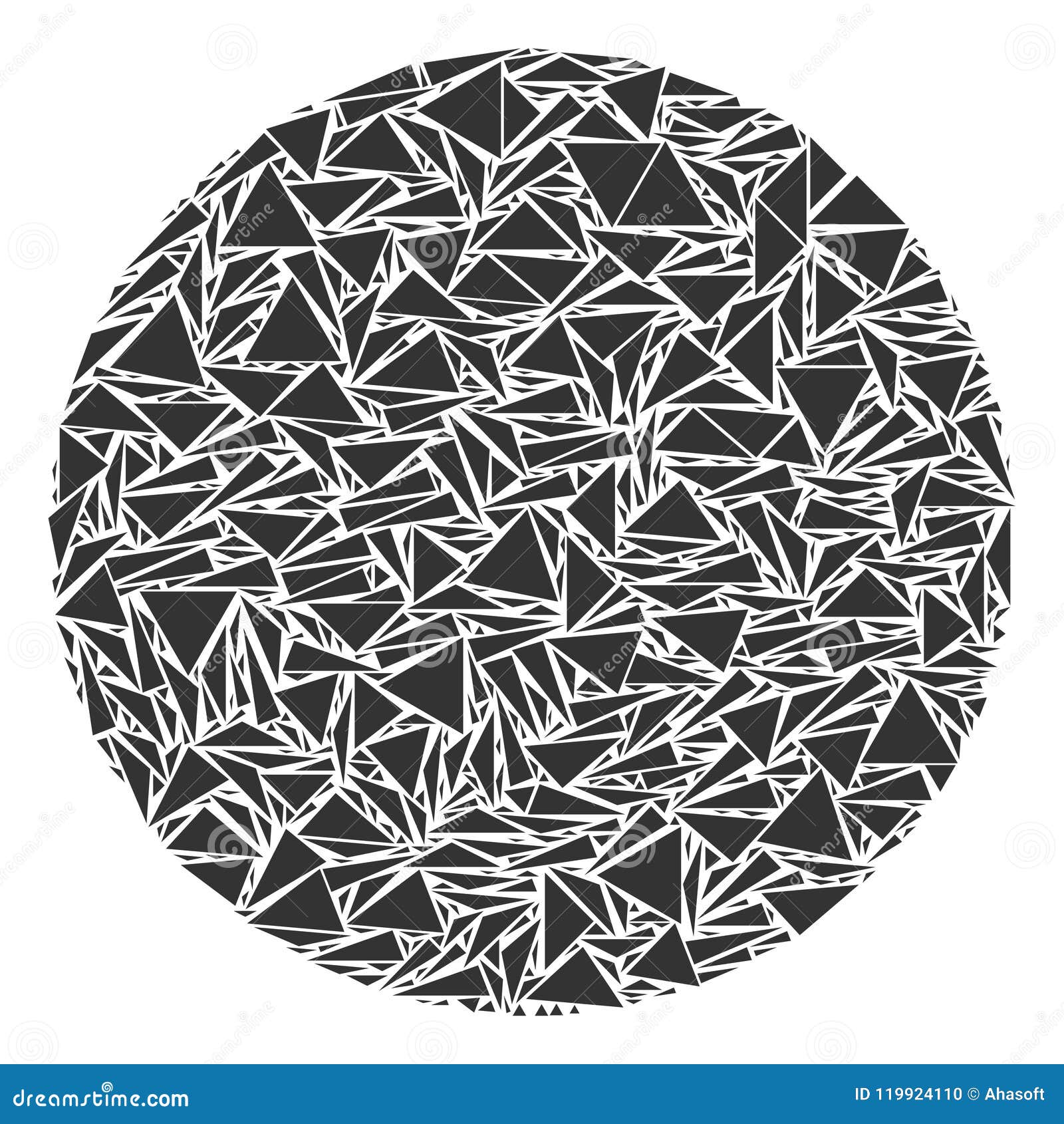 Filled Circle Collage of Triangles Stock Vector - Illustration of ...