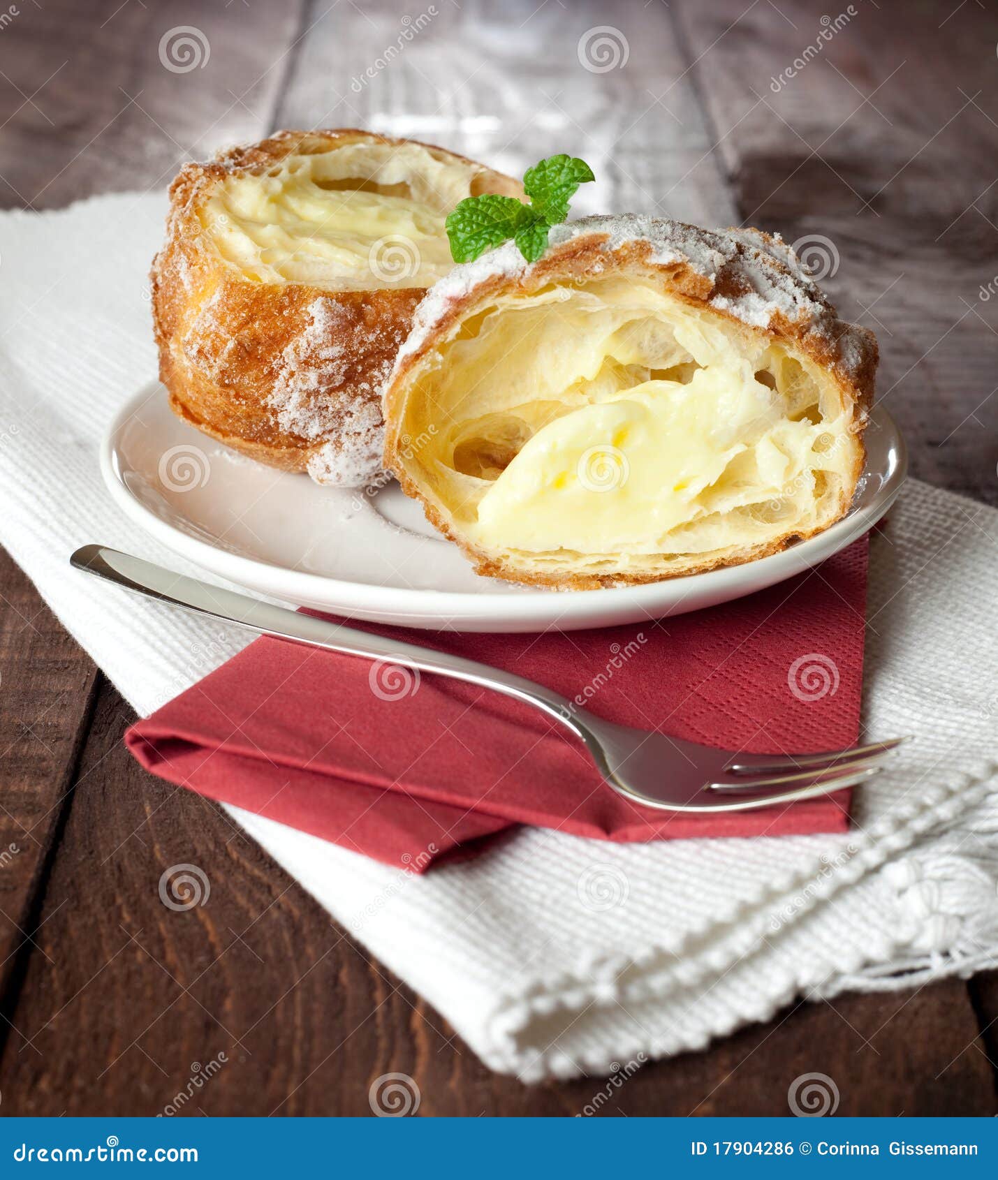 Filled cream puffs stock photo. Image of rustic, style - 17904286