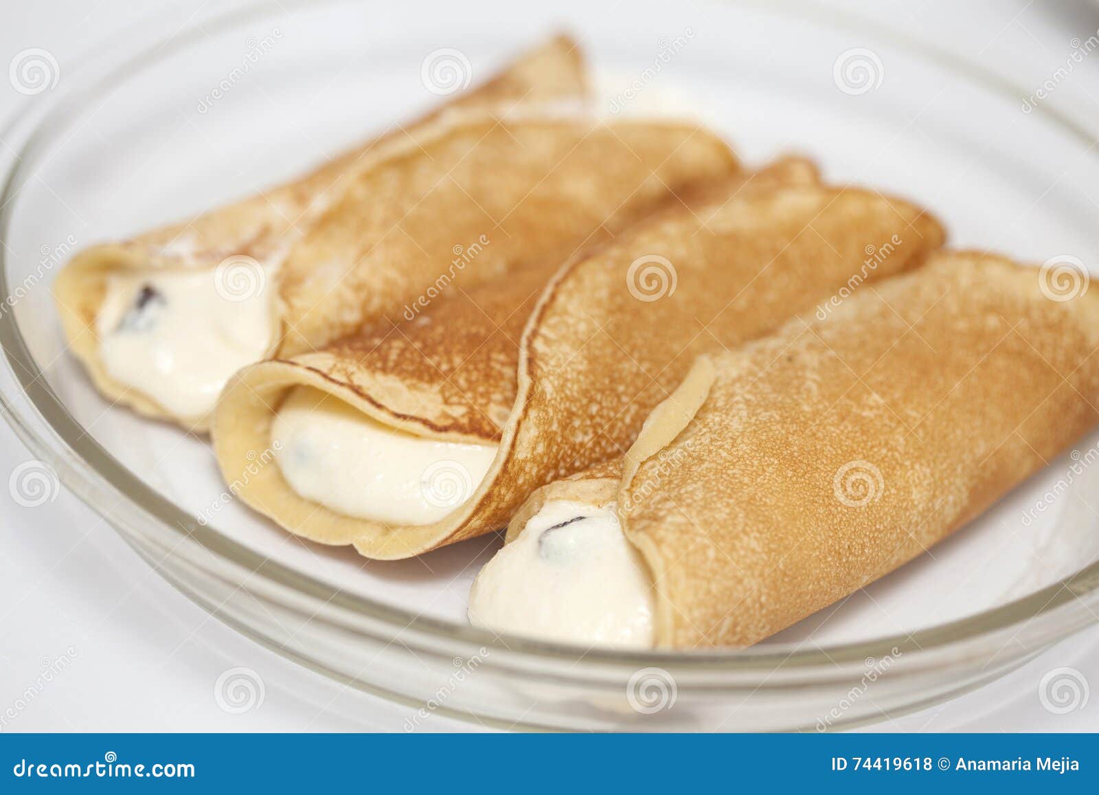 Filled Crepes on a Baking Dish Stock Photo - Image of prepare, topfen ...