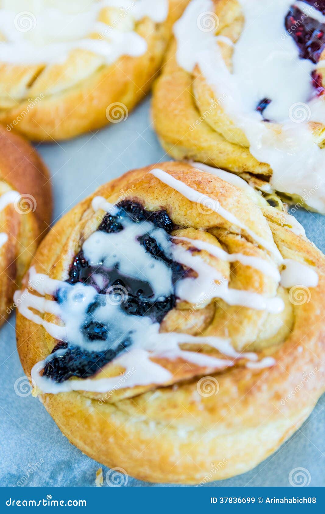 Filled danishes stock image. Image of fresh, sweet, food - 37836699