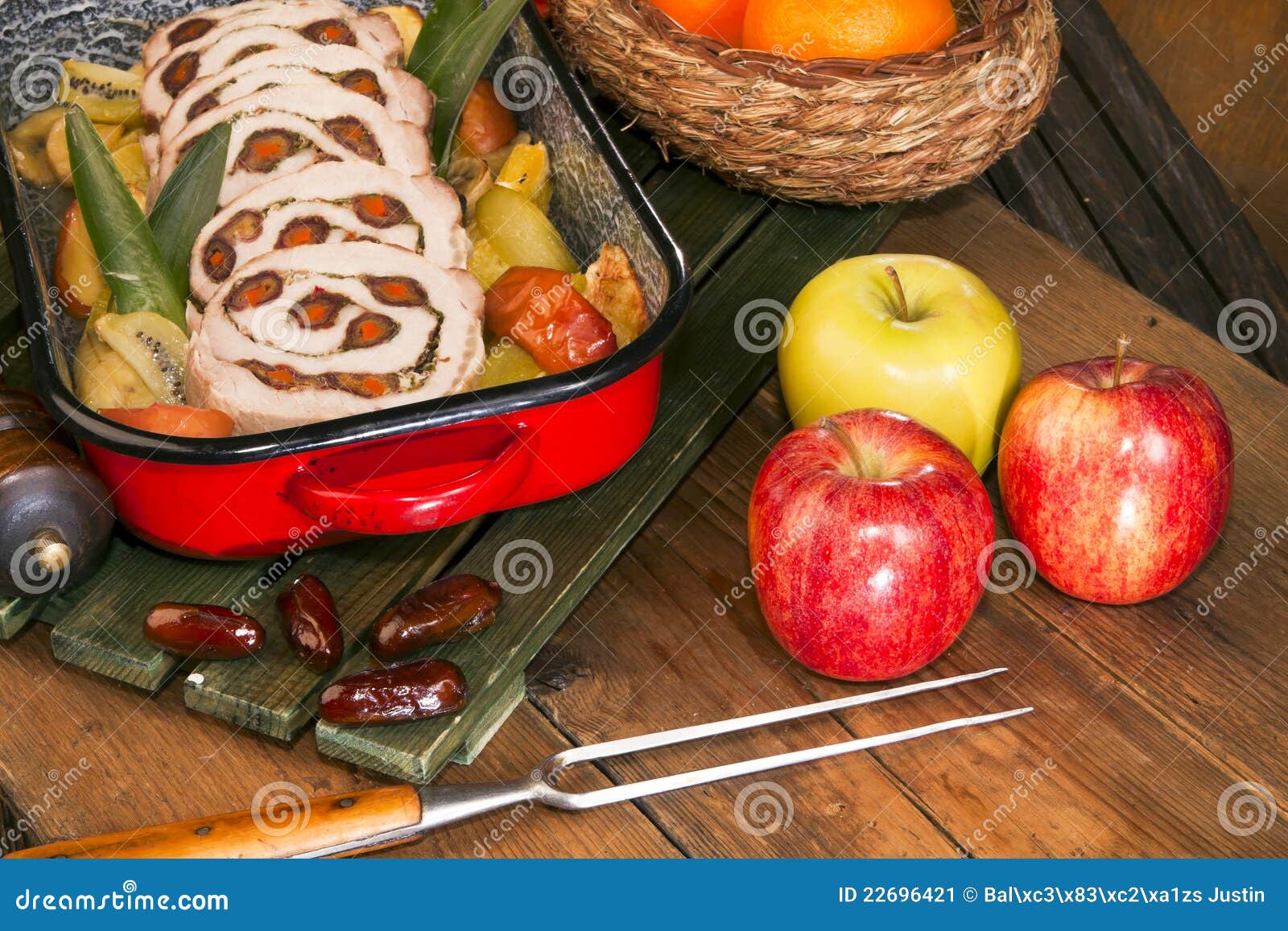 Filled with Delicious Meat, Wrapped in Homemade. Stock Image - Image of ...