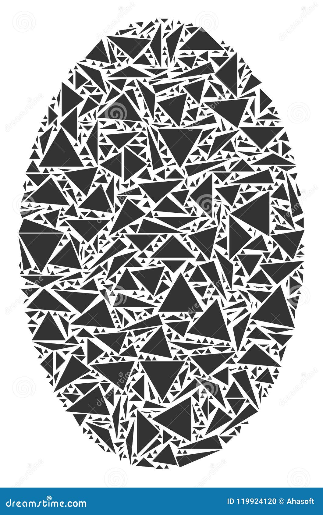 Filled Ellipse Collage of Triangles Stock Vector - Illustration of ...