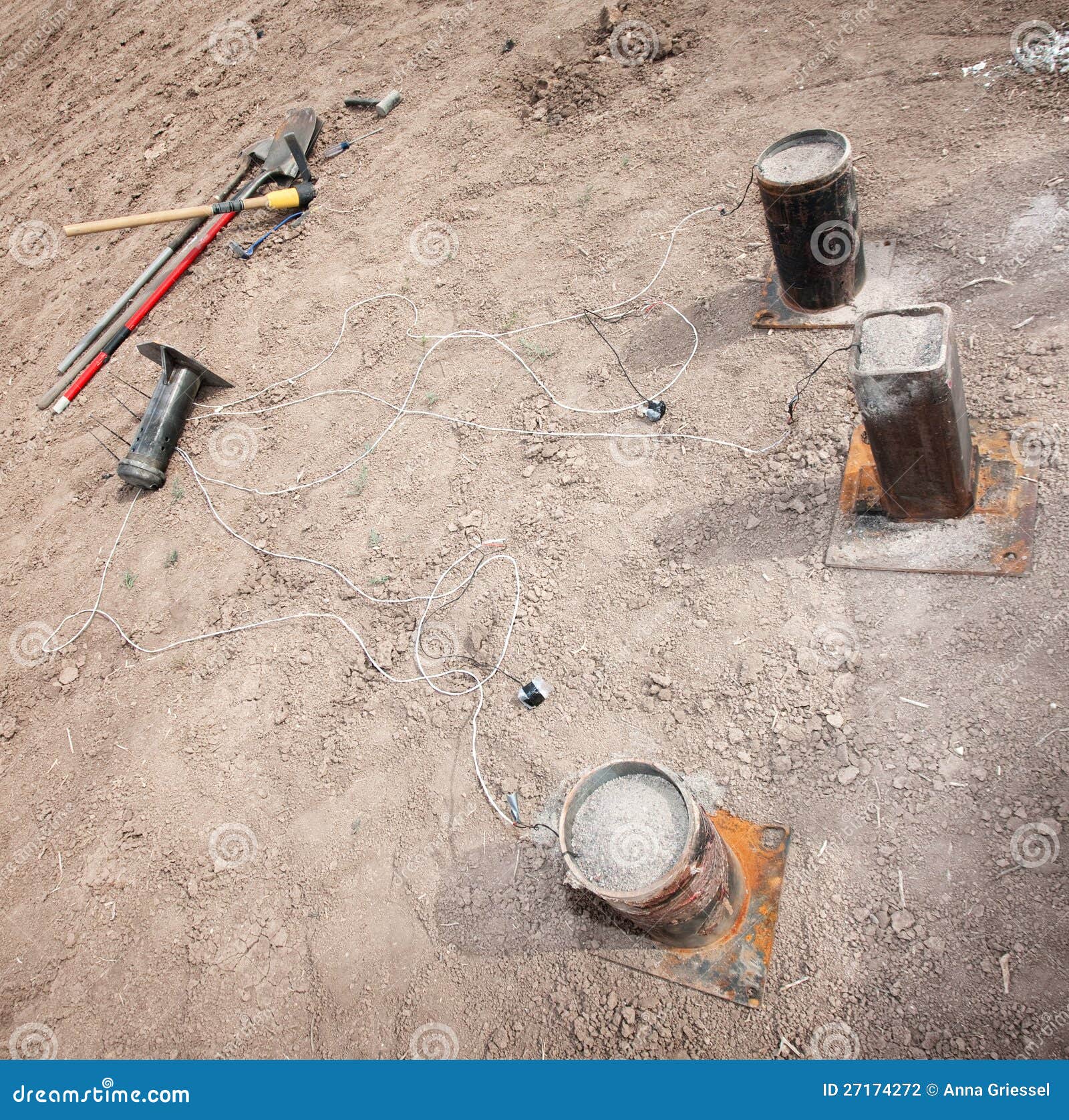 Filled Explosive Mortars stock photo. Image of device - 27174272