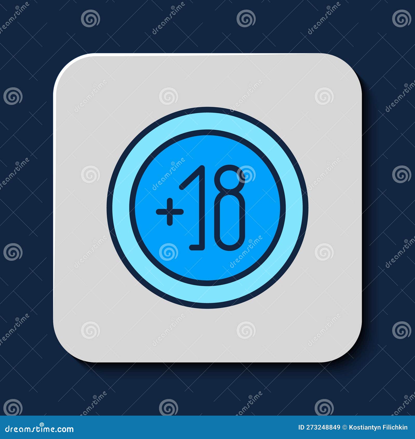 Alcohol 21 Plus Age Restriction Prohibition Sign. No Symbol Isolated On ...