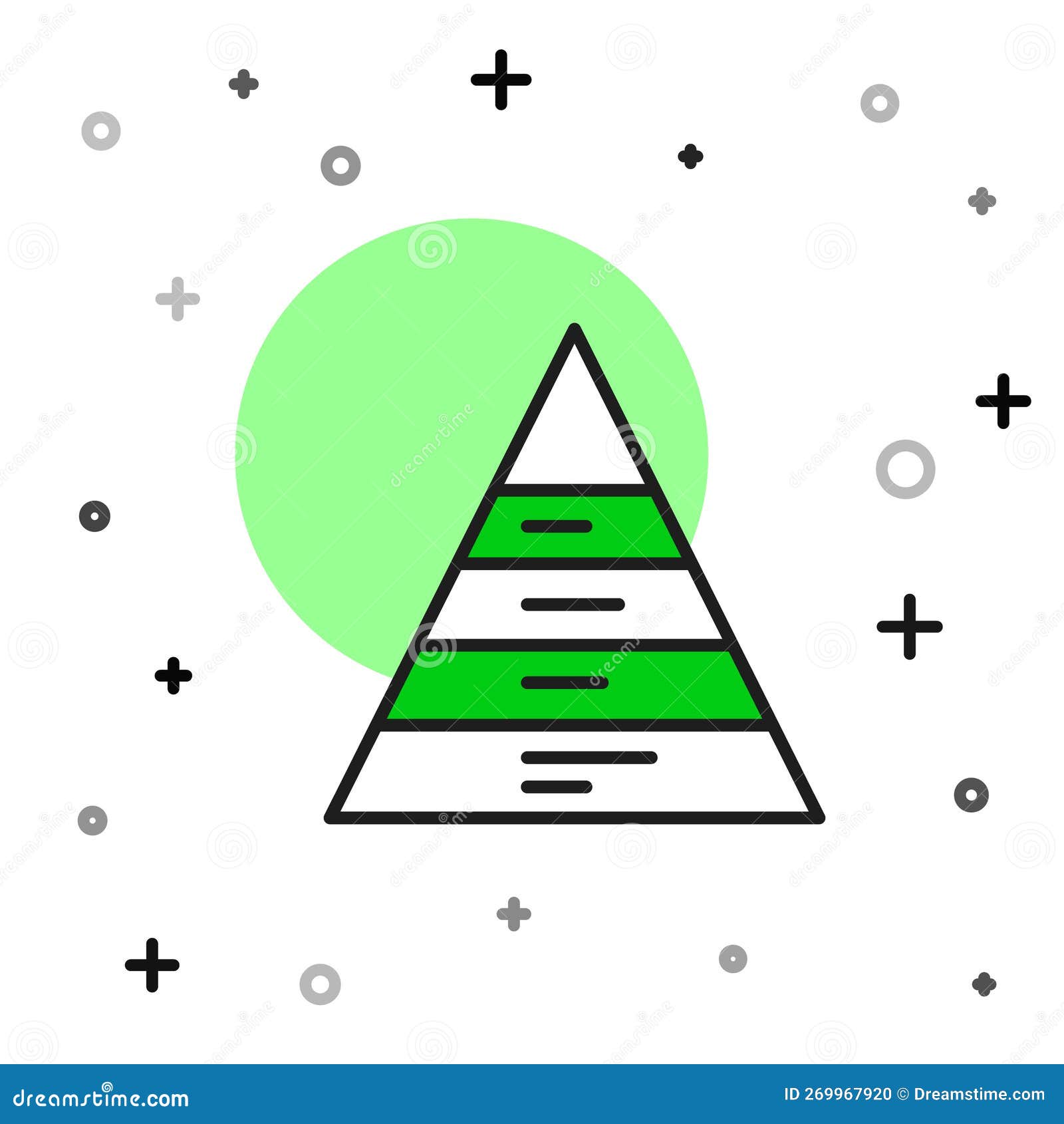 Filled Outline Business Pyramid Chart Infographics Icon Isolated on ...