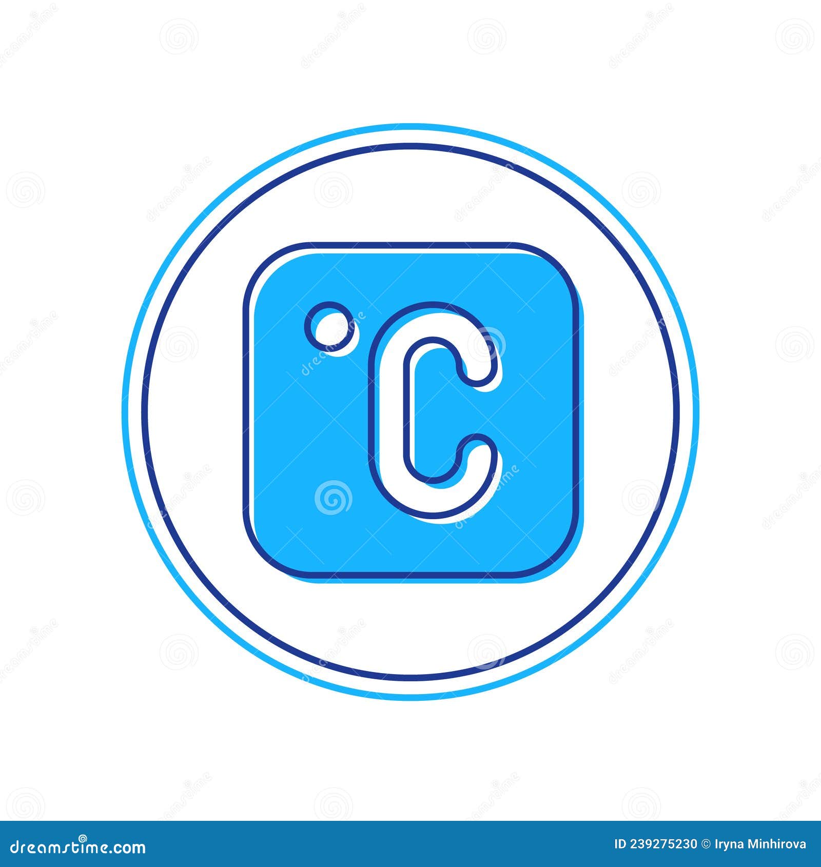 Filled Outline Celsius Icon Isolated on White Background. Vector Stock ...