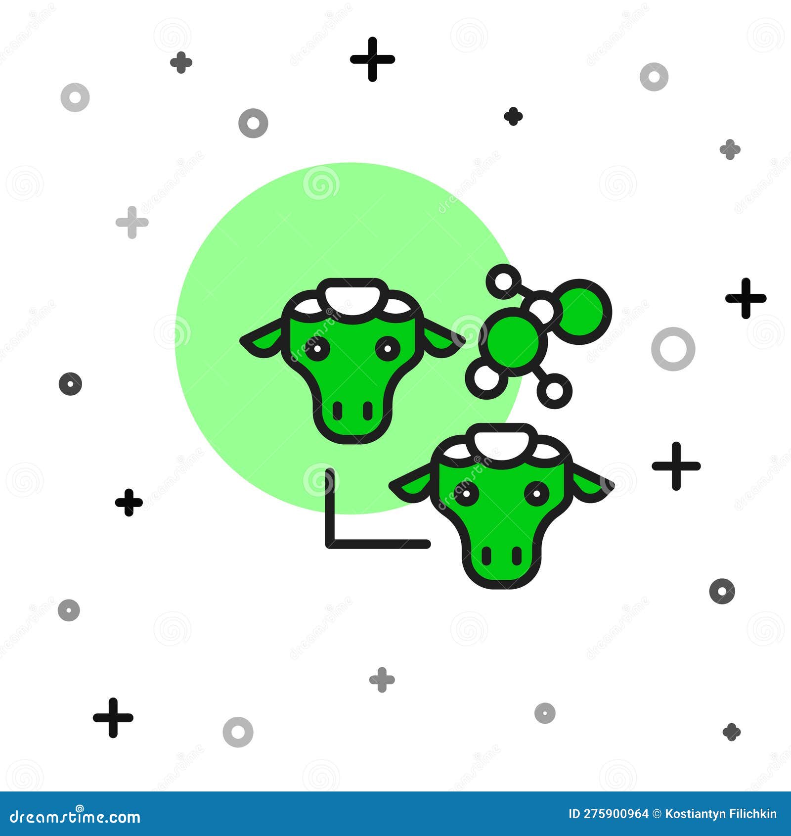 Filled Outline Cloning Icon Isolated on White Background. Genetic ...