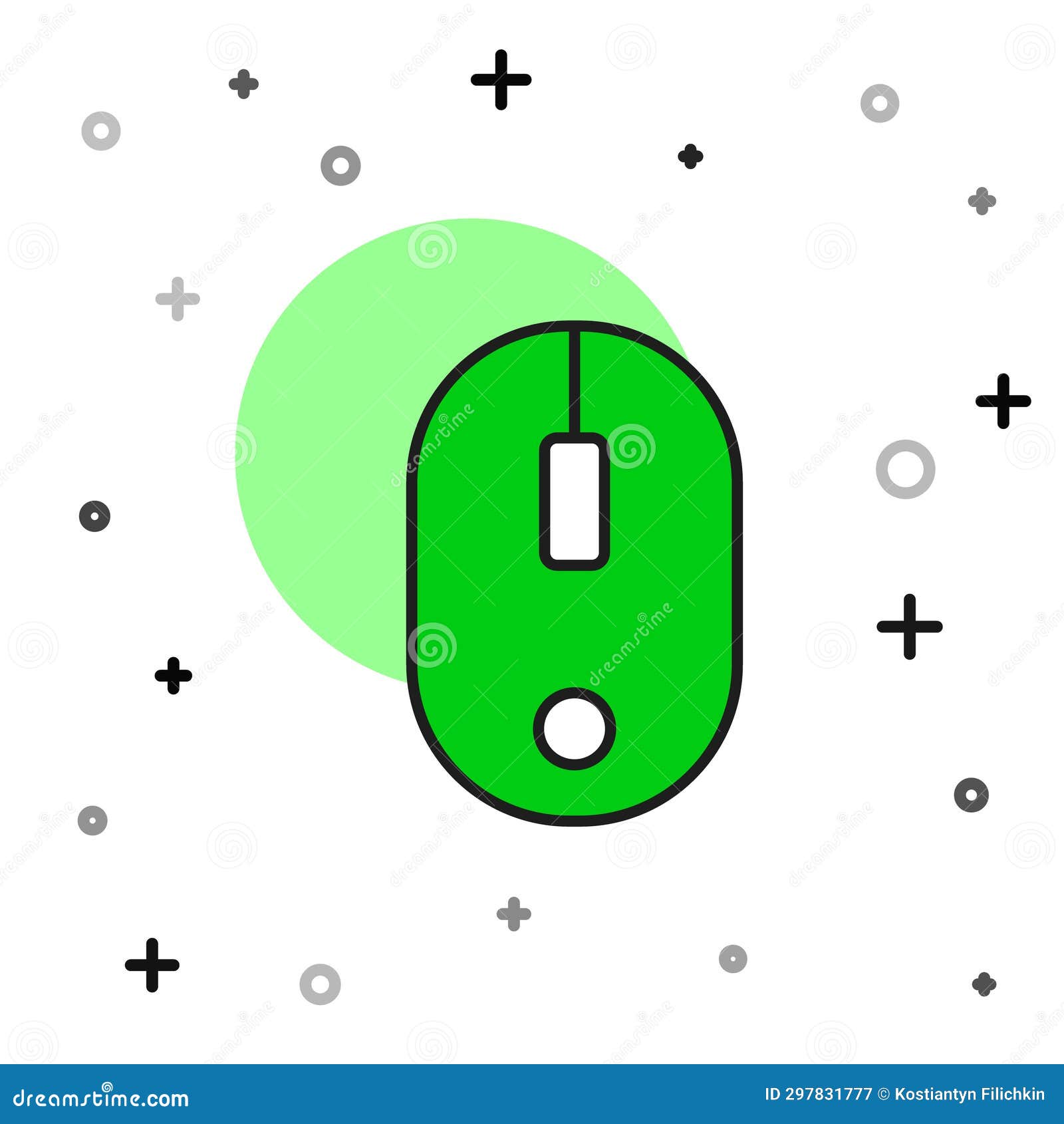 Filled Outline Computer Mouse Icon Isolated on White Background ...