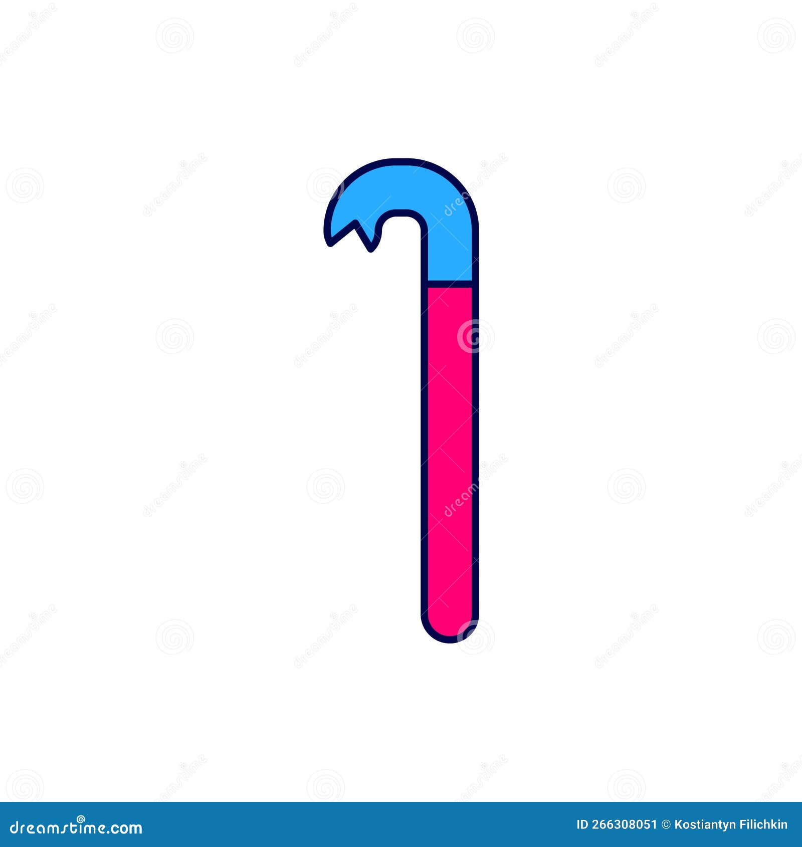 Outline Crowbar Vector Icon. Isolated Black Simple Line Element ...