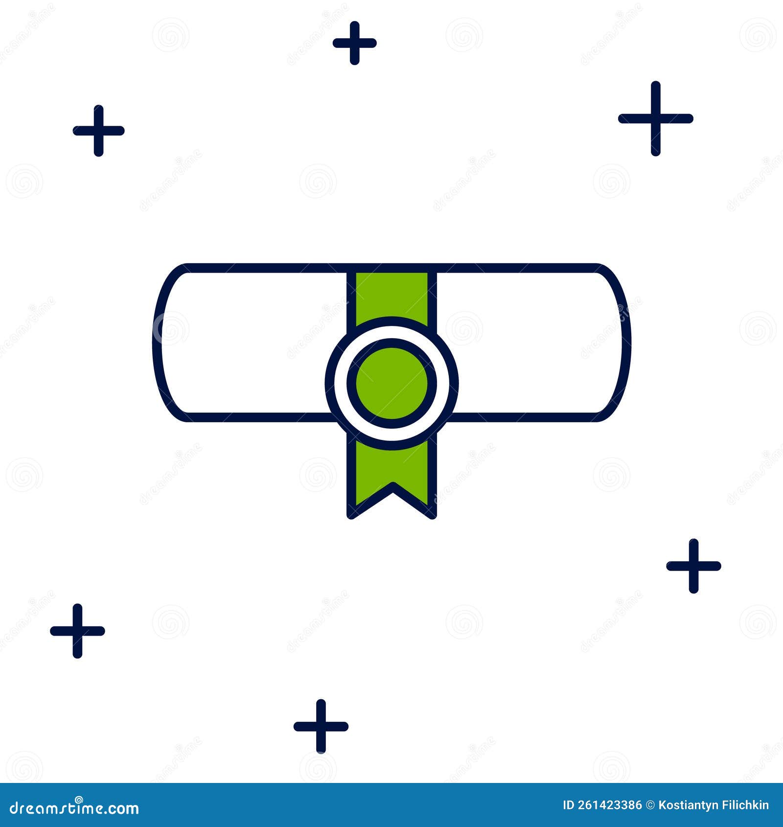 Filled Outline Decree, Paper, Parchment, Scroll Icon Icon Isolated on ...