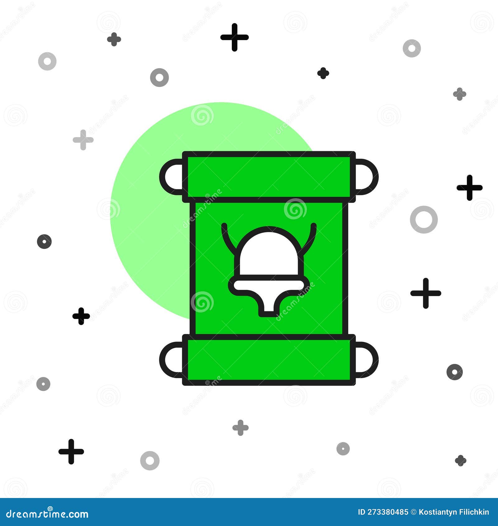 Filled Outline Decree, Paper, Parchment, Scroll Icon Icon Isolated on ...