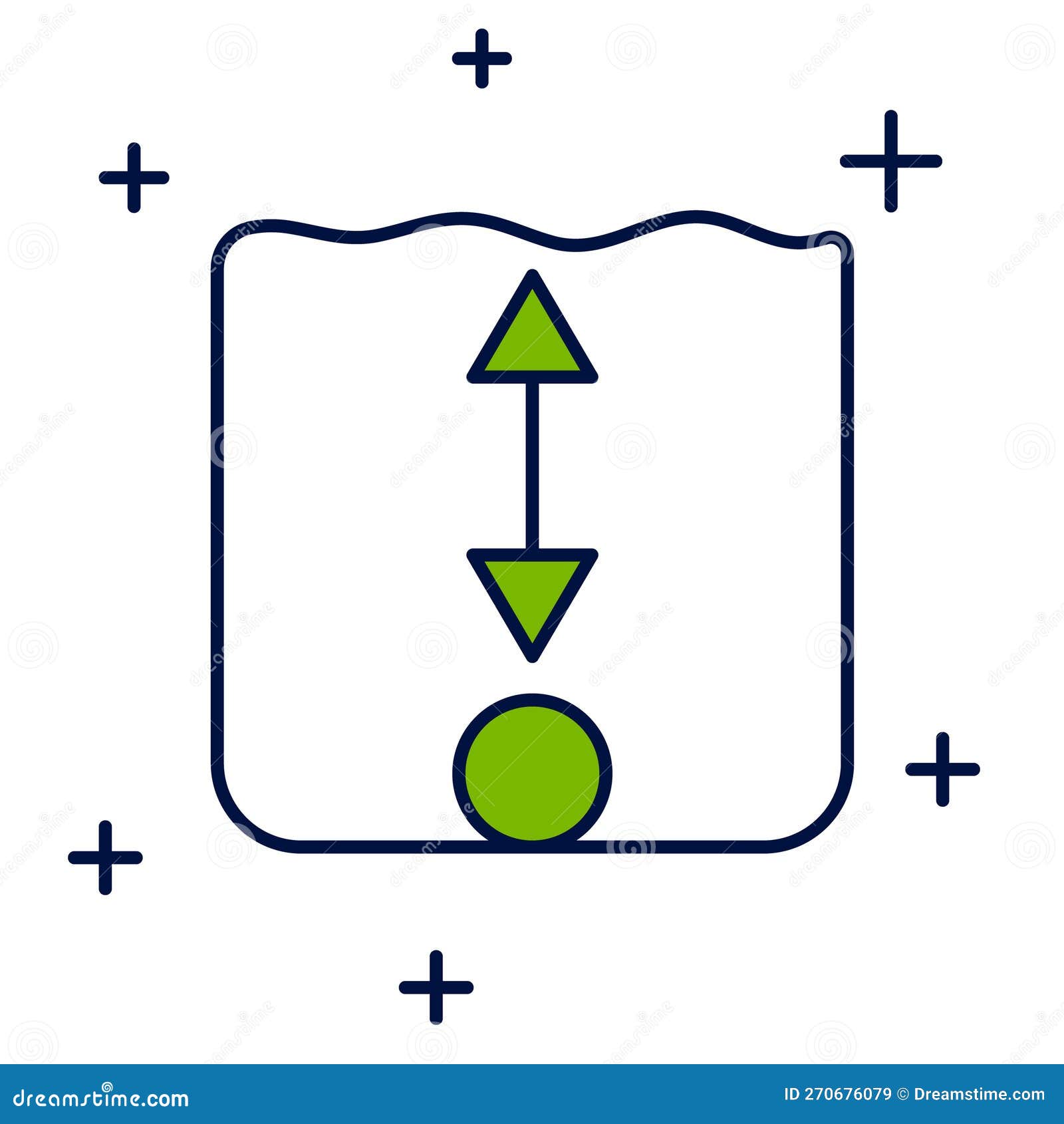 Filled Outline Depth Measurement Icon Isolated on White Background ...