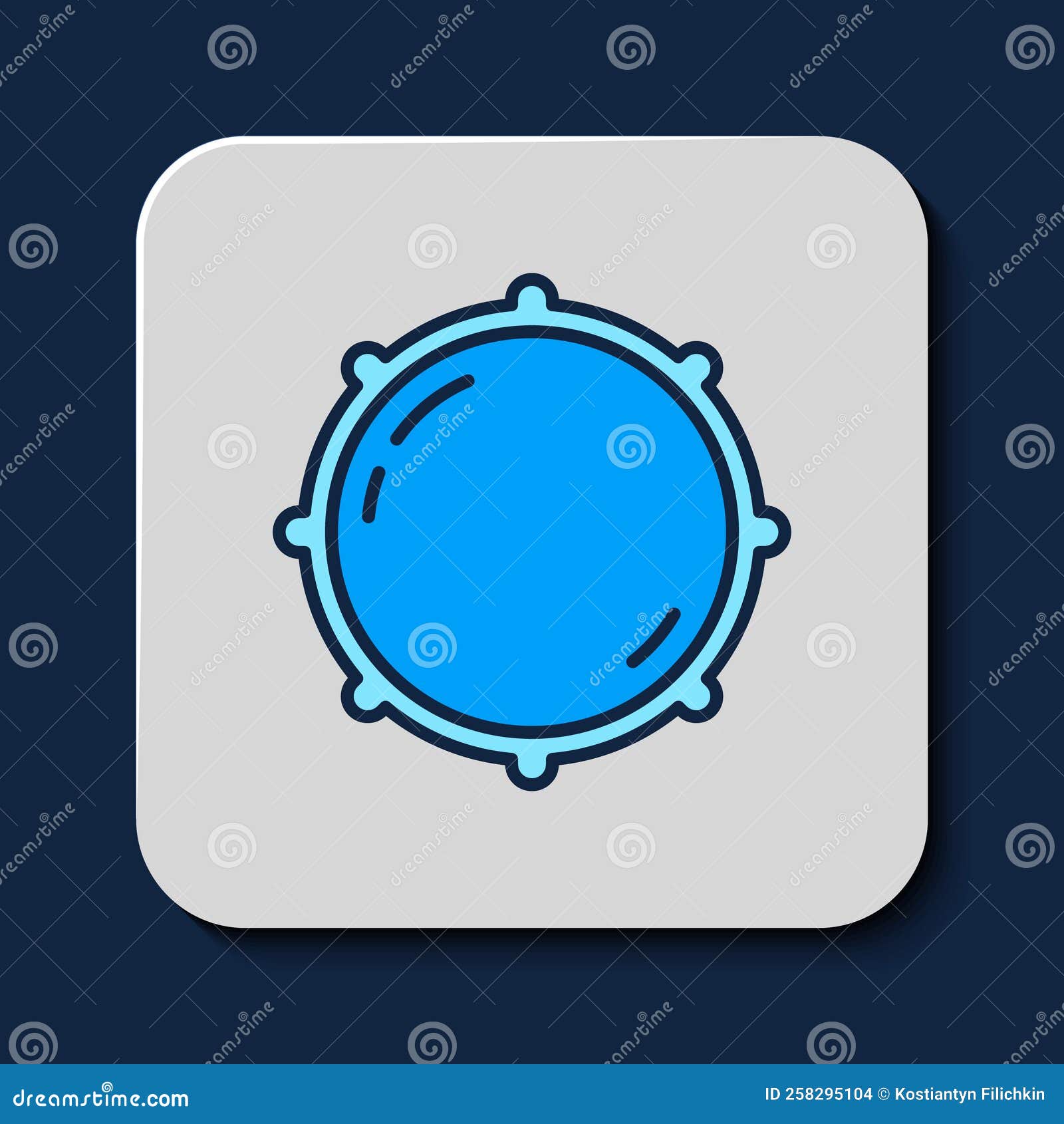 Filled Outline Dial Knob Level Technology Settings Icon Isolated on ...