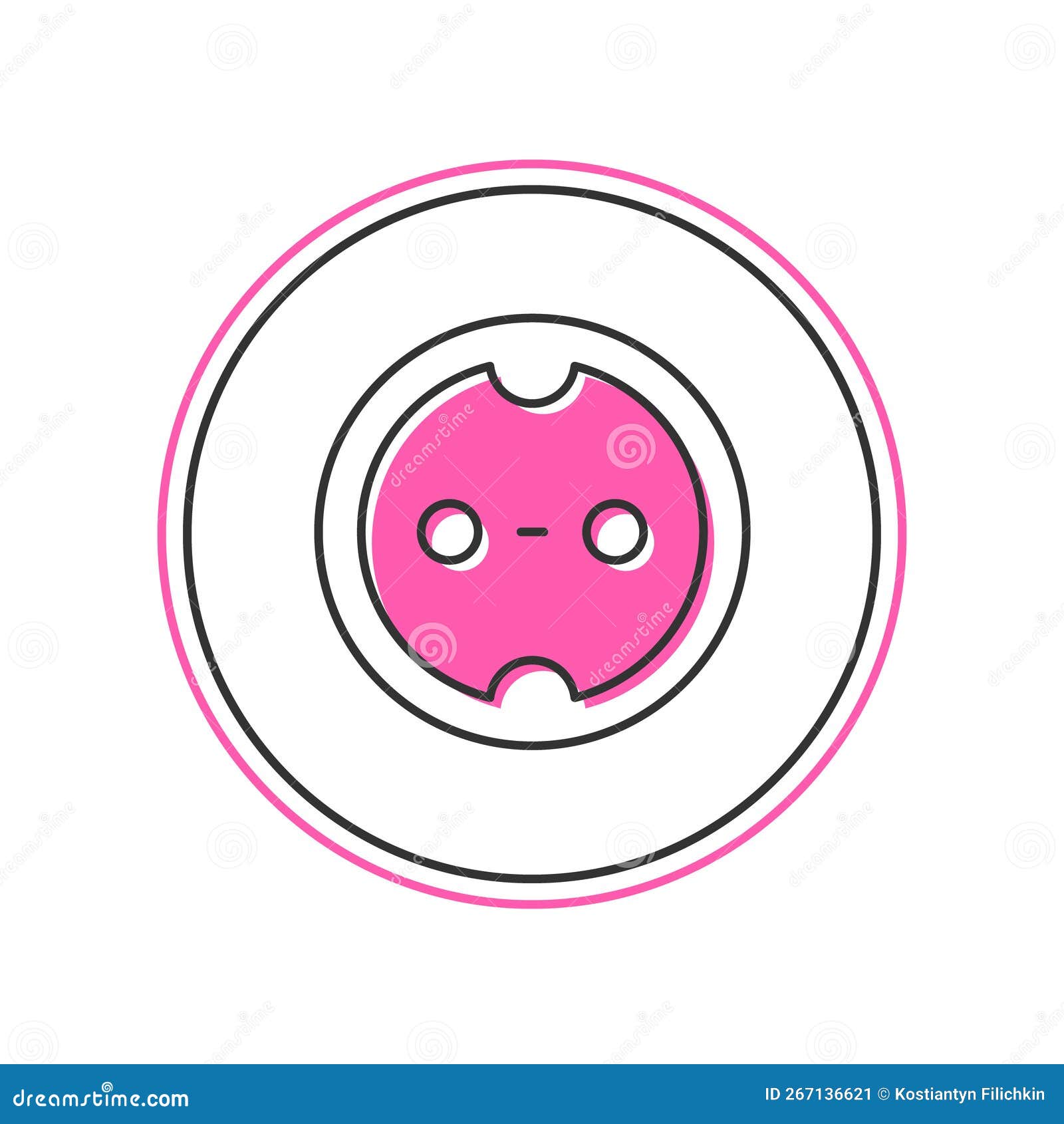 Filled Outline Electrical Outlet Icon Isolated on White Background. Power Socket. Rosette Symbol ...