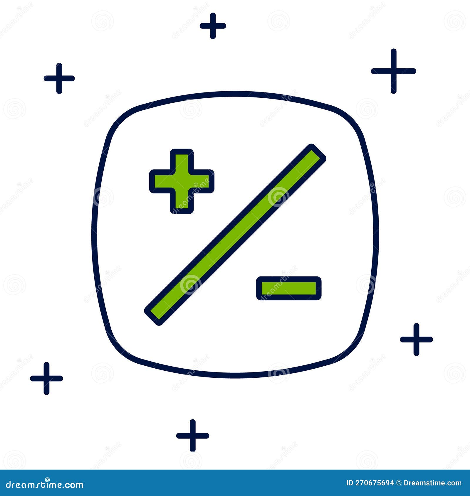 Filled Outline Exposure Compensation Icon Isolated on White Background ...