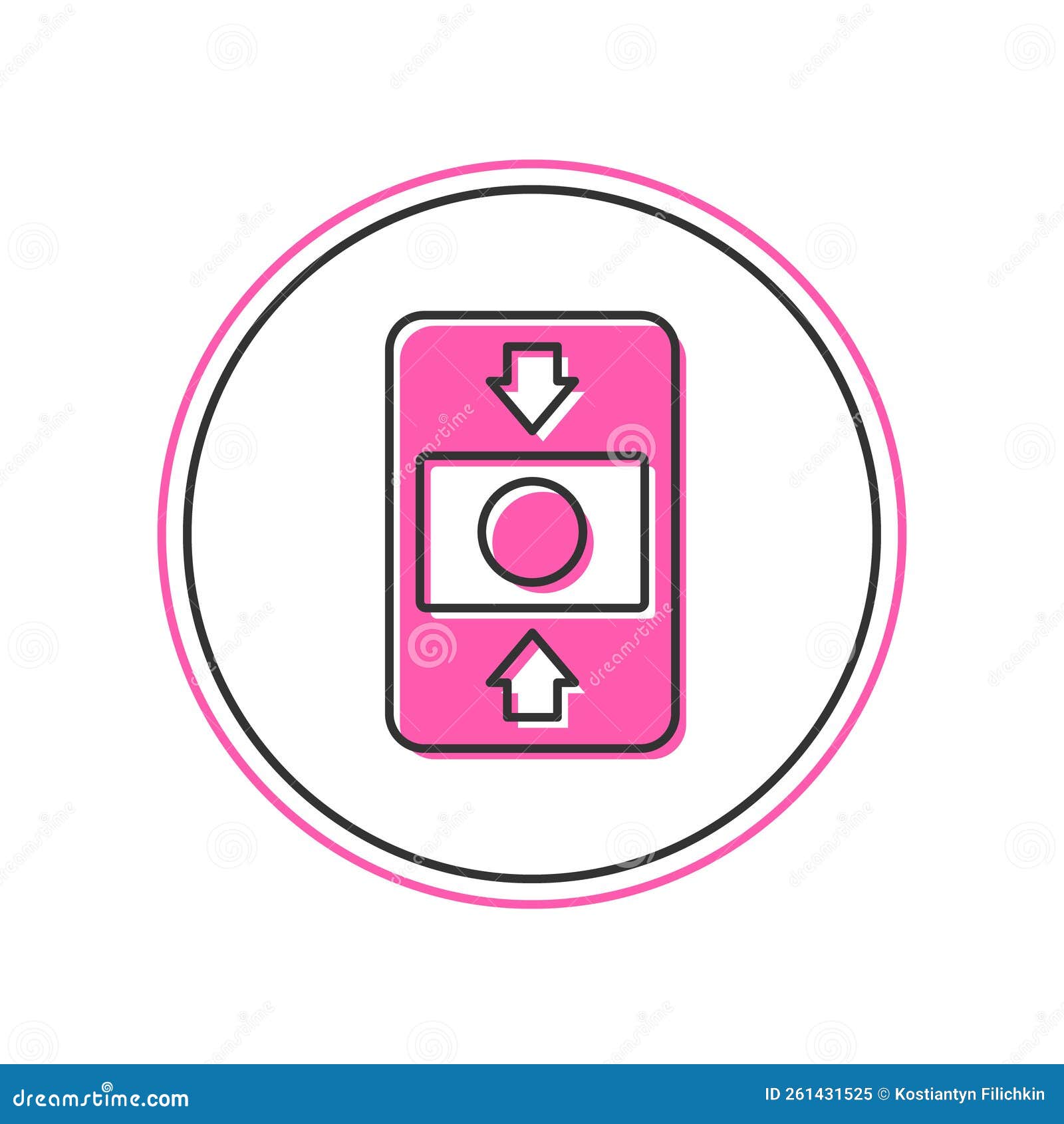 Filled Outline Fire Alarm System Icon Isolated on White Background ...