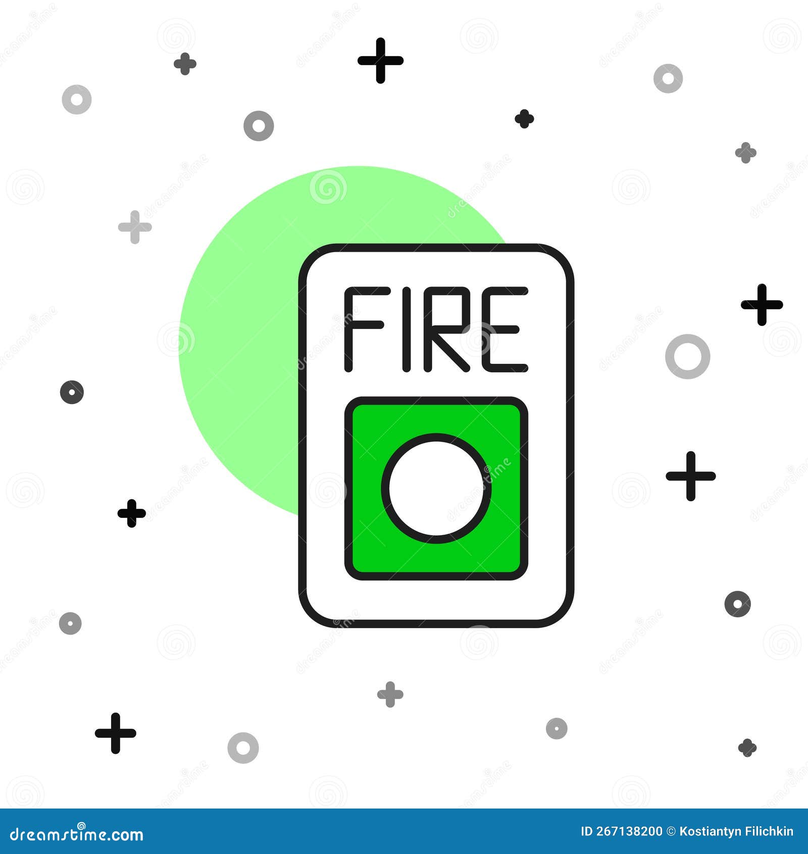 Filled Outline Fire Alarm System Icon Isolated on White Background ...