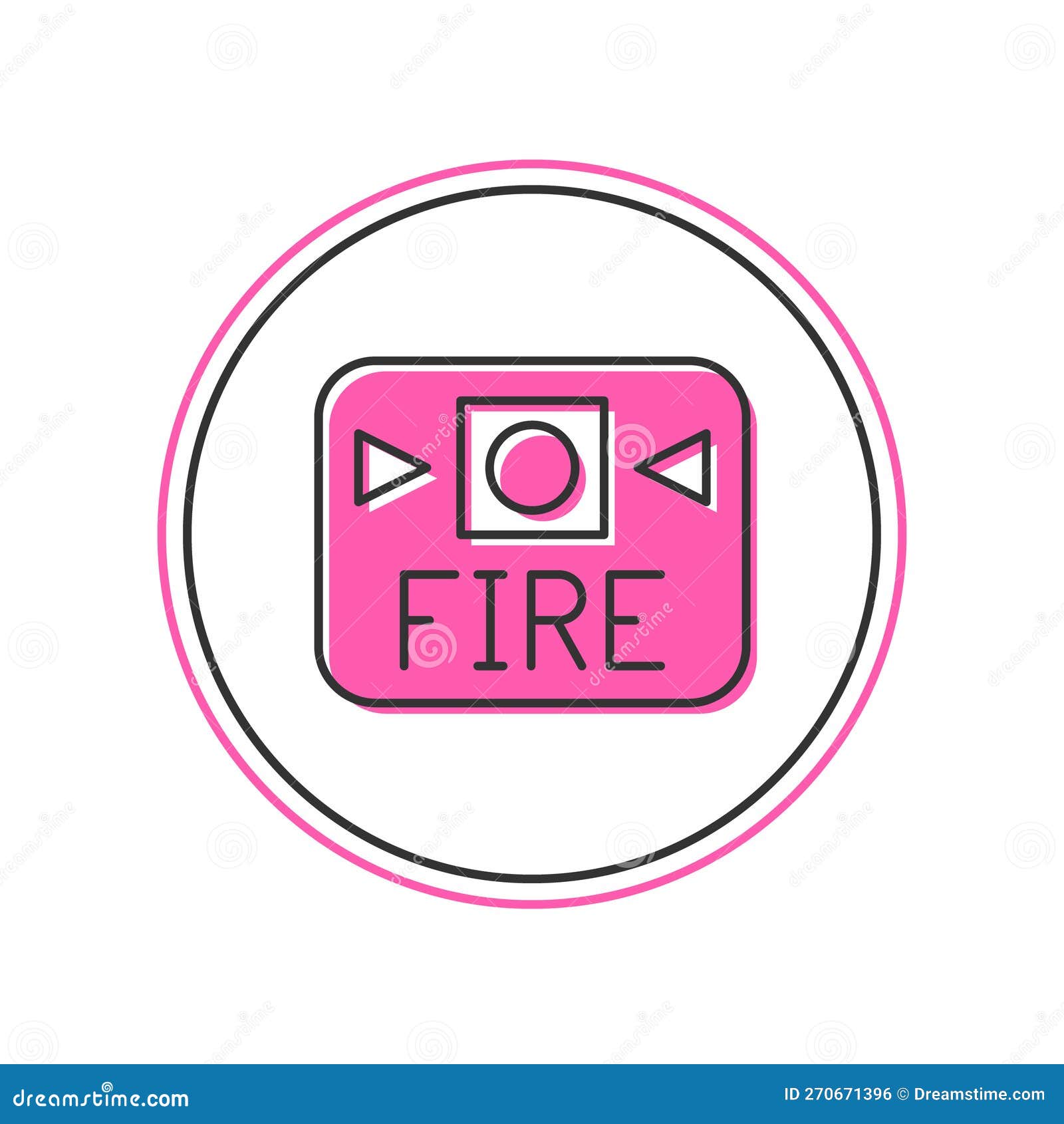Filled Outline Fire Alarm System Icon Isolated on White Background ...