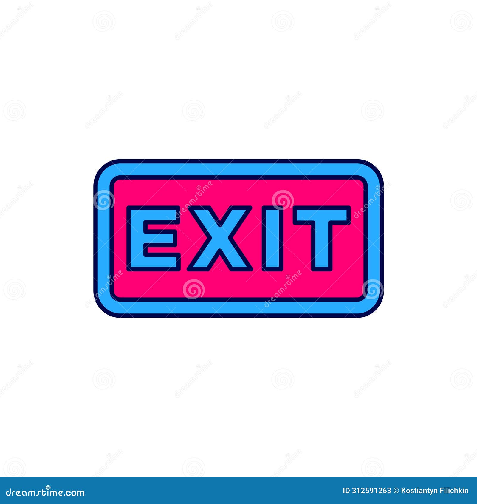 Filled Outline Fire Exit Icon Isolated on White Background. Fire ...