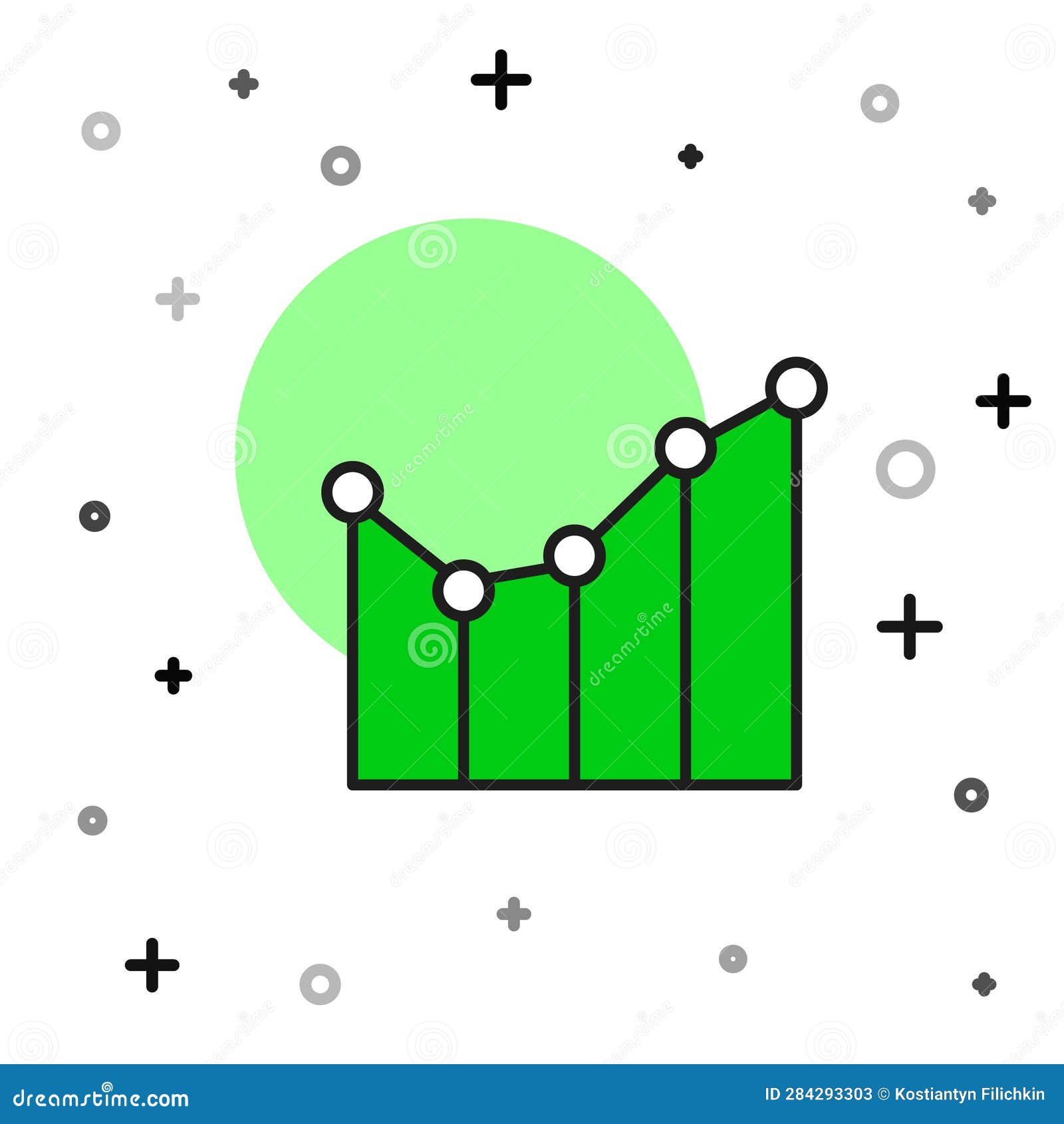 Filled Outline Graph, Schedule, Chart, Diagram, Infographic, Pie Graph ...
