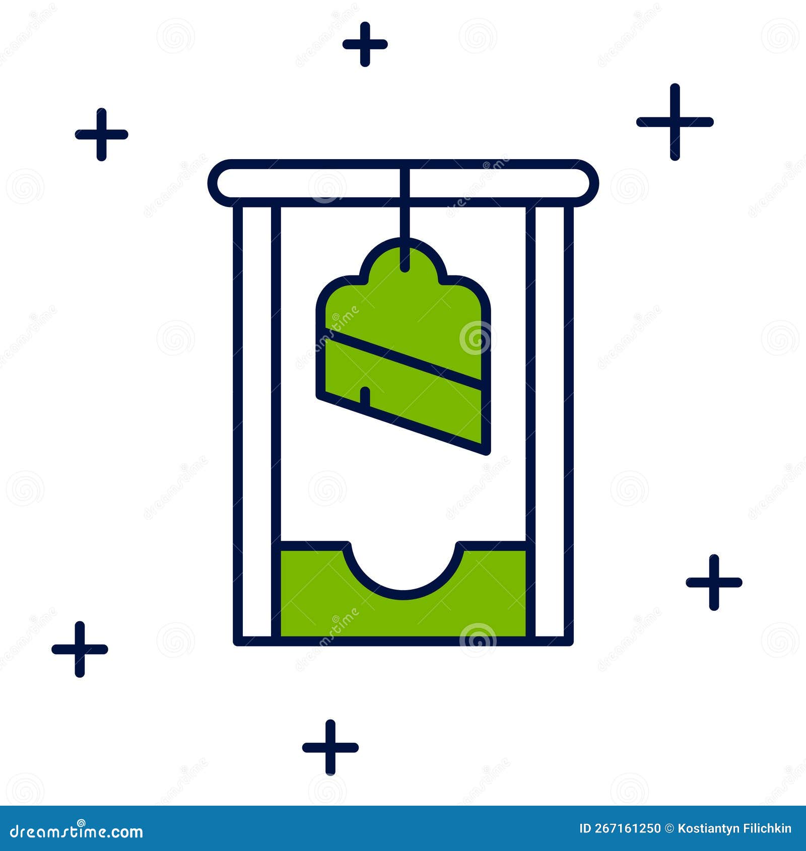 Red Guillotine Medieval Execution Icon Isolated On Transparent ...