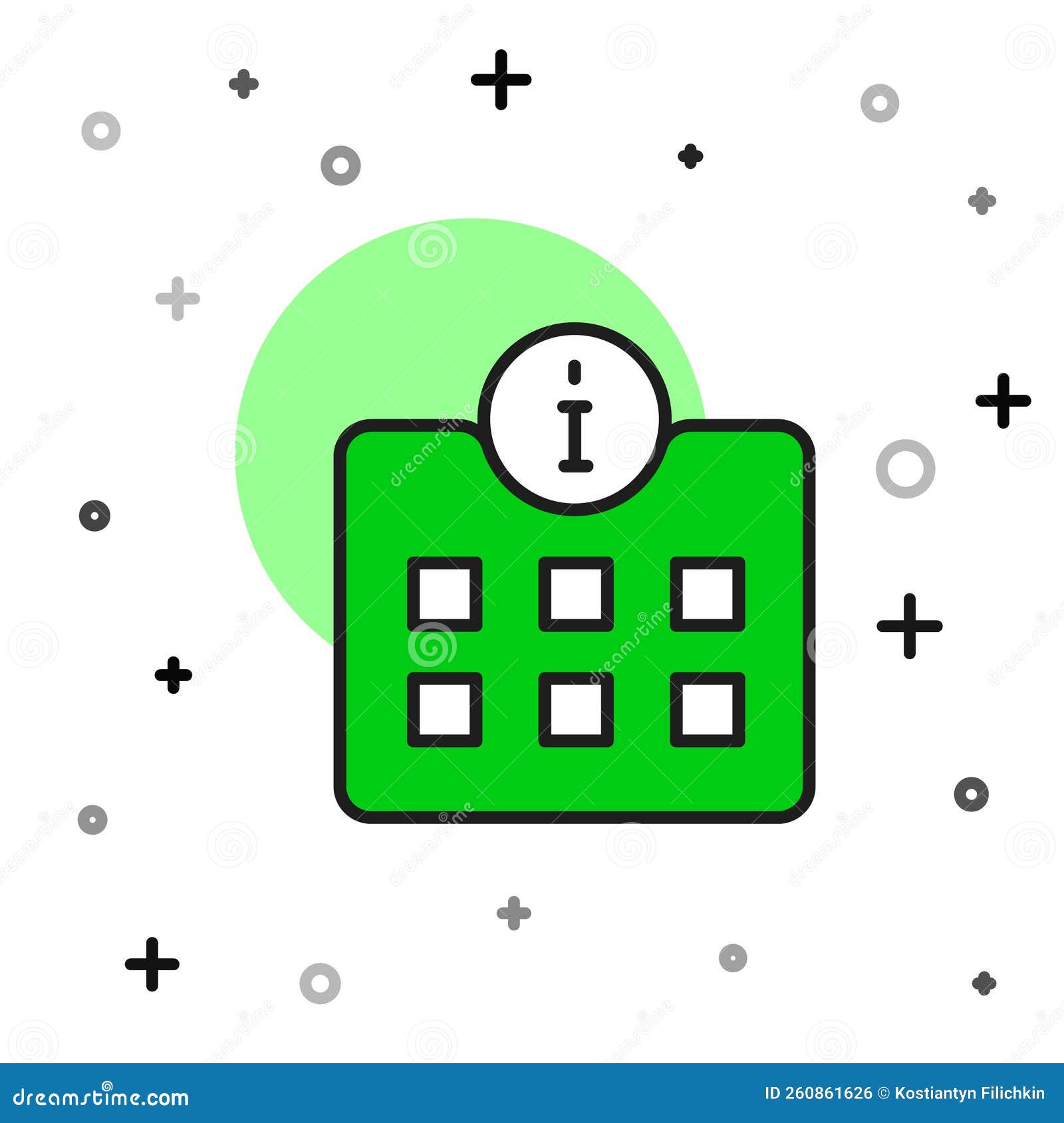 Filled Outline Information Icon Isolated on White Background. Vector ...