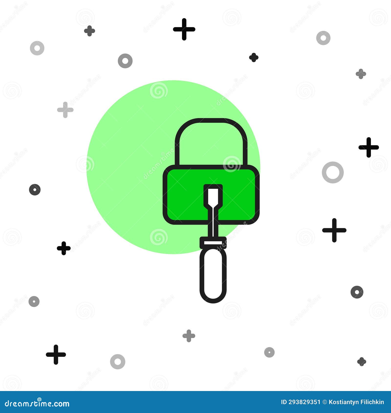 Filled Outline Lockpicks or Lock Picks for Lock Picking Icon Isolated ...