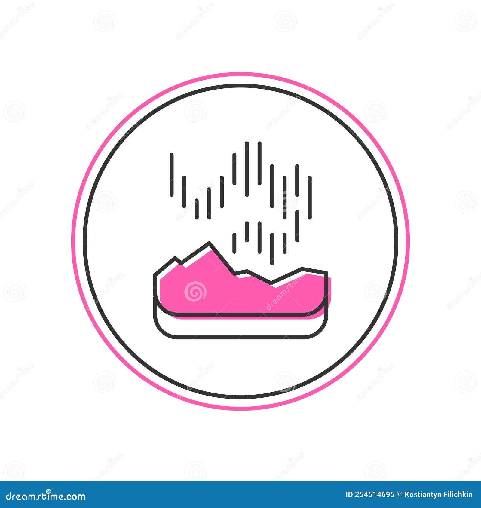 Filled Outline Northern Lights Icon Isolated on White Background ...